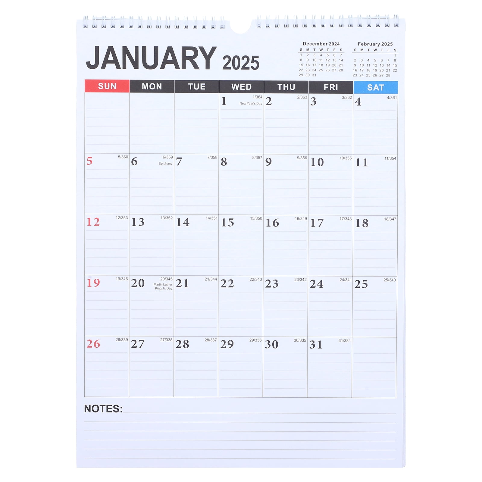 BERTDOMD Wall Calendar 2024-2025 Hanging Calendar English Wall Calendar ...