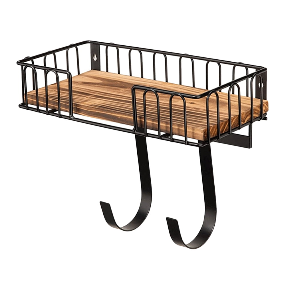 BERTDOMD Wall Mount Hanger with Shelf Removable Hook Wall Hanger Key ...