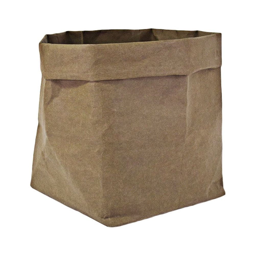 BERTDOMD Washable Kraft Paper Container Reusable Paper Bag Organizer ...