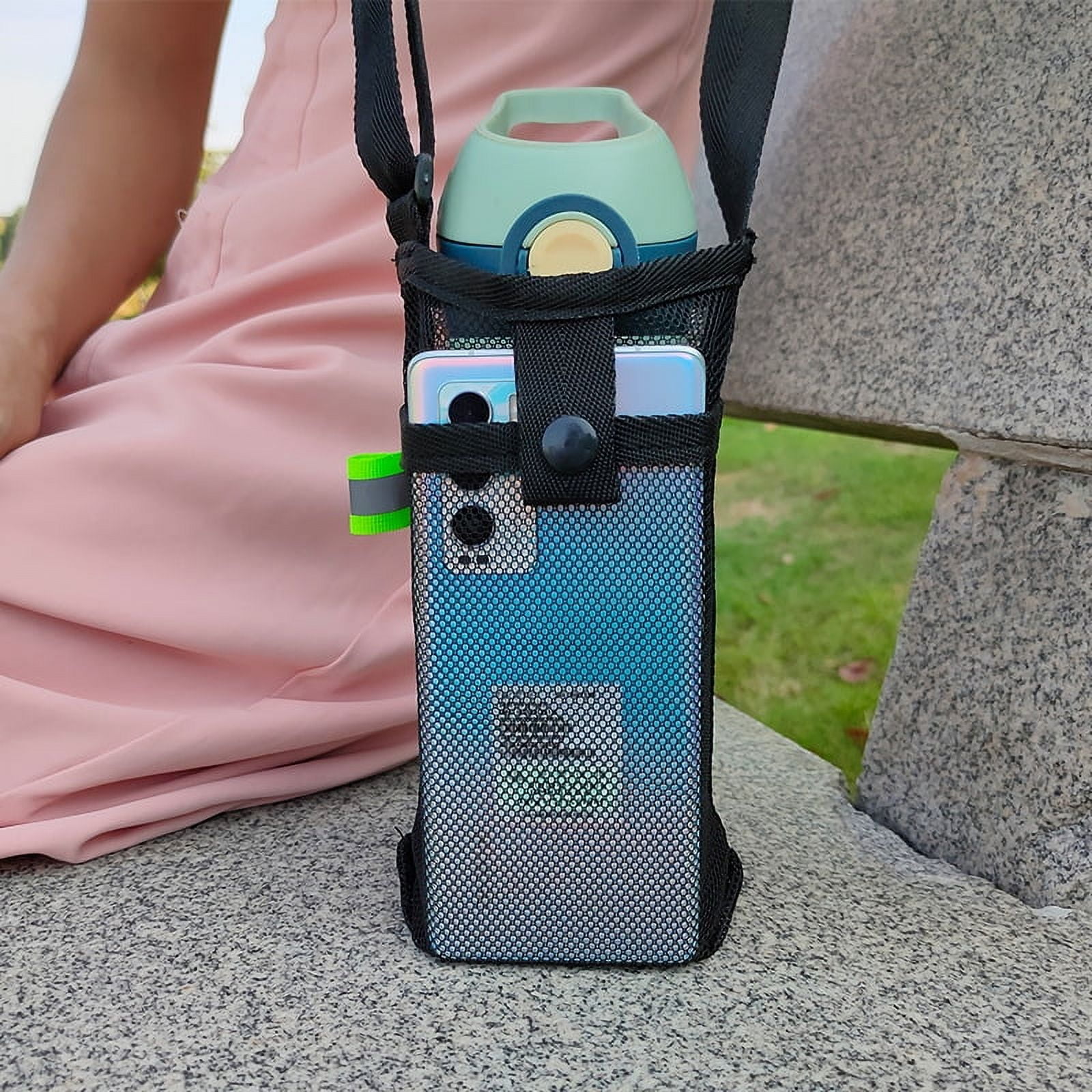 BERTDOMD Water Bottle Carrier with Adjustable Shoulder Strap Crossbody ...