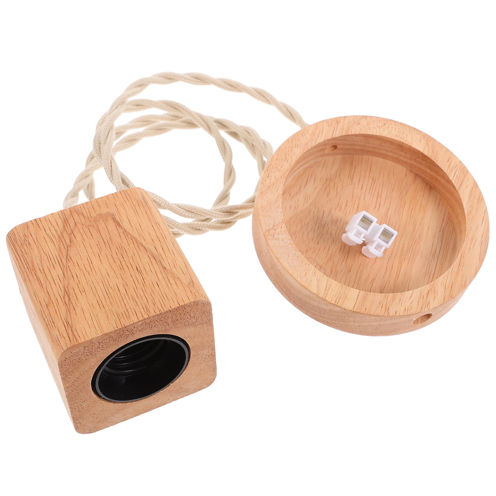BERTDOMD Wooden Lamp Socket Replacement Bulb Socket Lamp Holder Screw ...