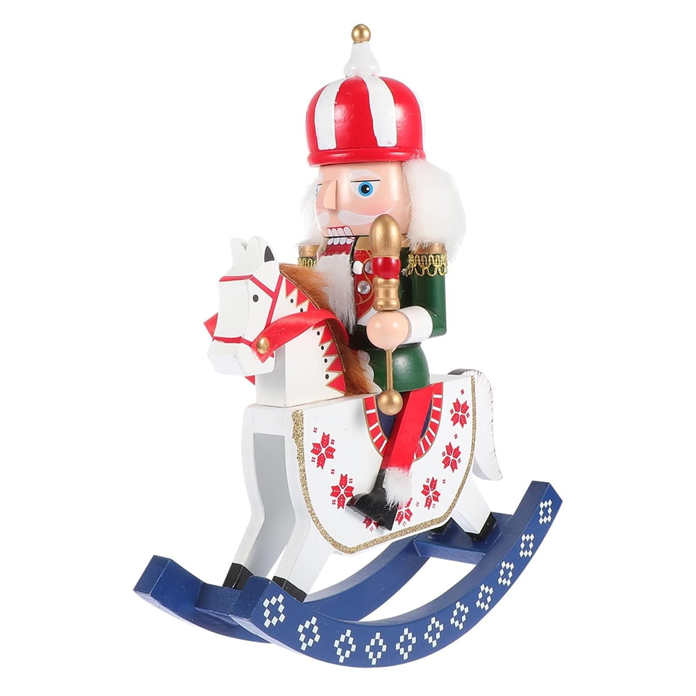 BERTDOMD Wooden Rocking Horse Nutcracker 30cm Soldier Nutcracker ...