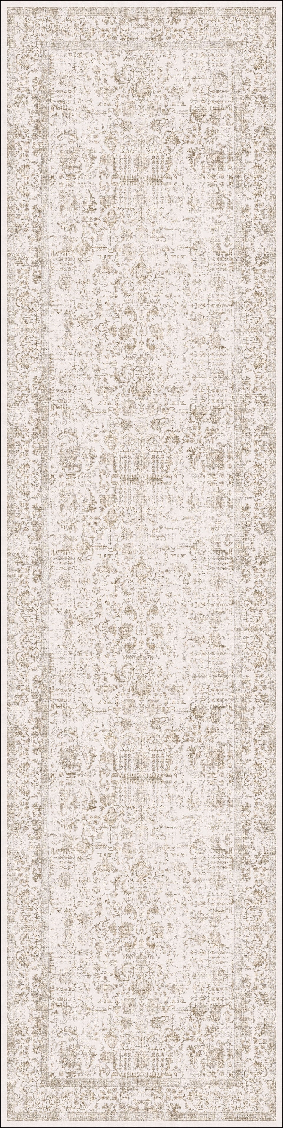 BERTHMEER 2'x12' Washable Brown Runner Rugs for Hallway Kitchen ...