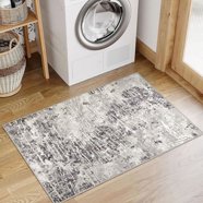 BERTHMEER 6' x 9' Gray Abstract Area Rugs for Living Room Bedroom ...