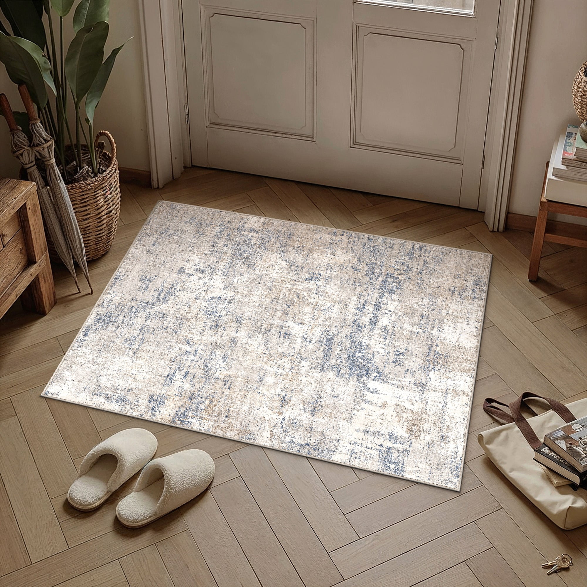 BERTHMEER 2'x3' Small Abstract Area Rugs for Entryway indoor Machine ...