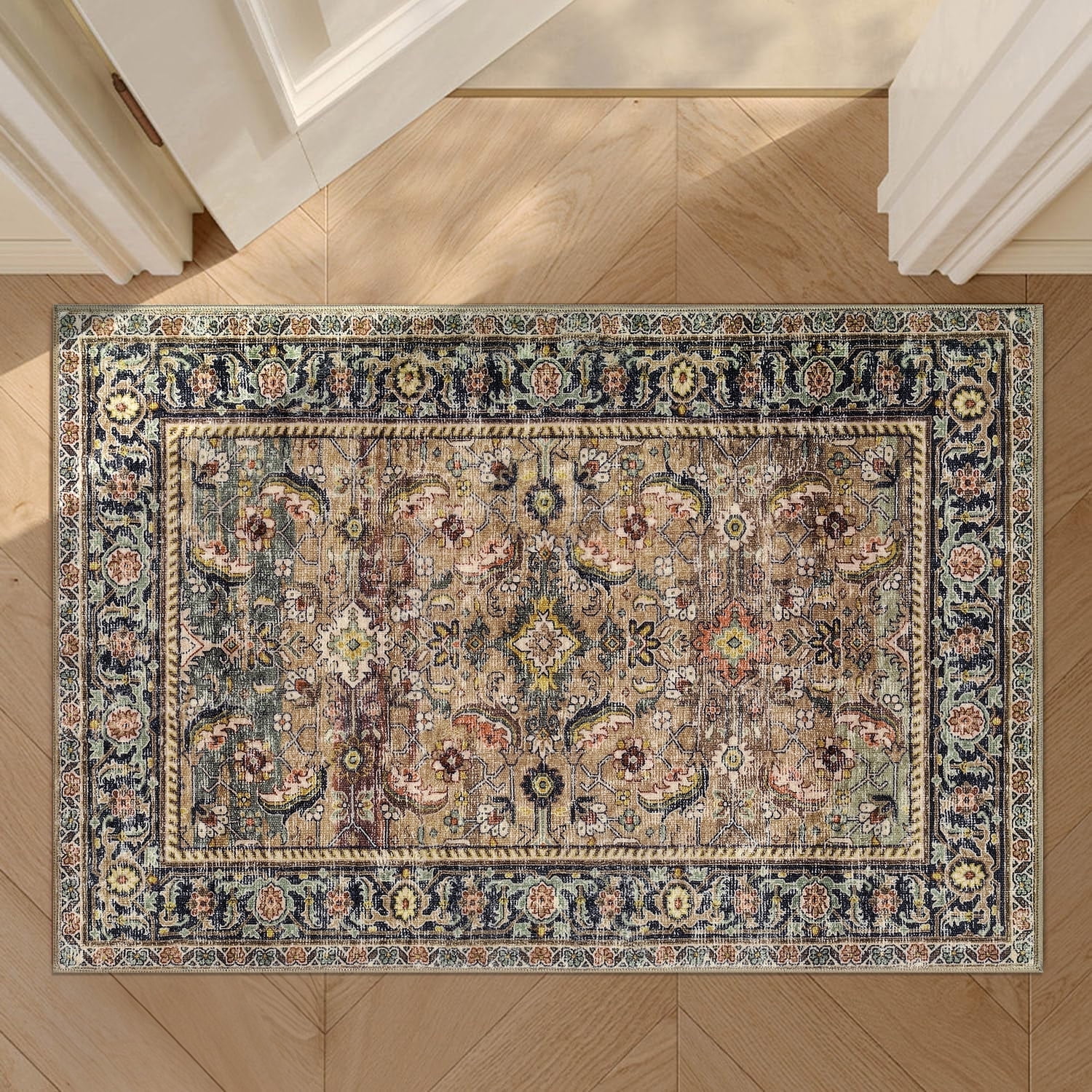 BERTHMEER 2'x3' Small Area Rug for Door Entryway Indoor Rug,Machine ...