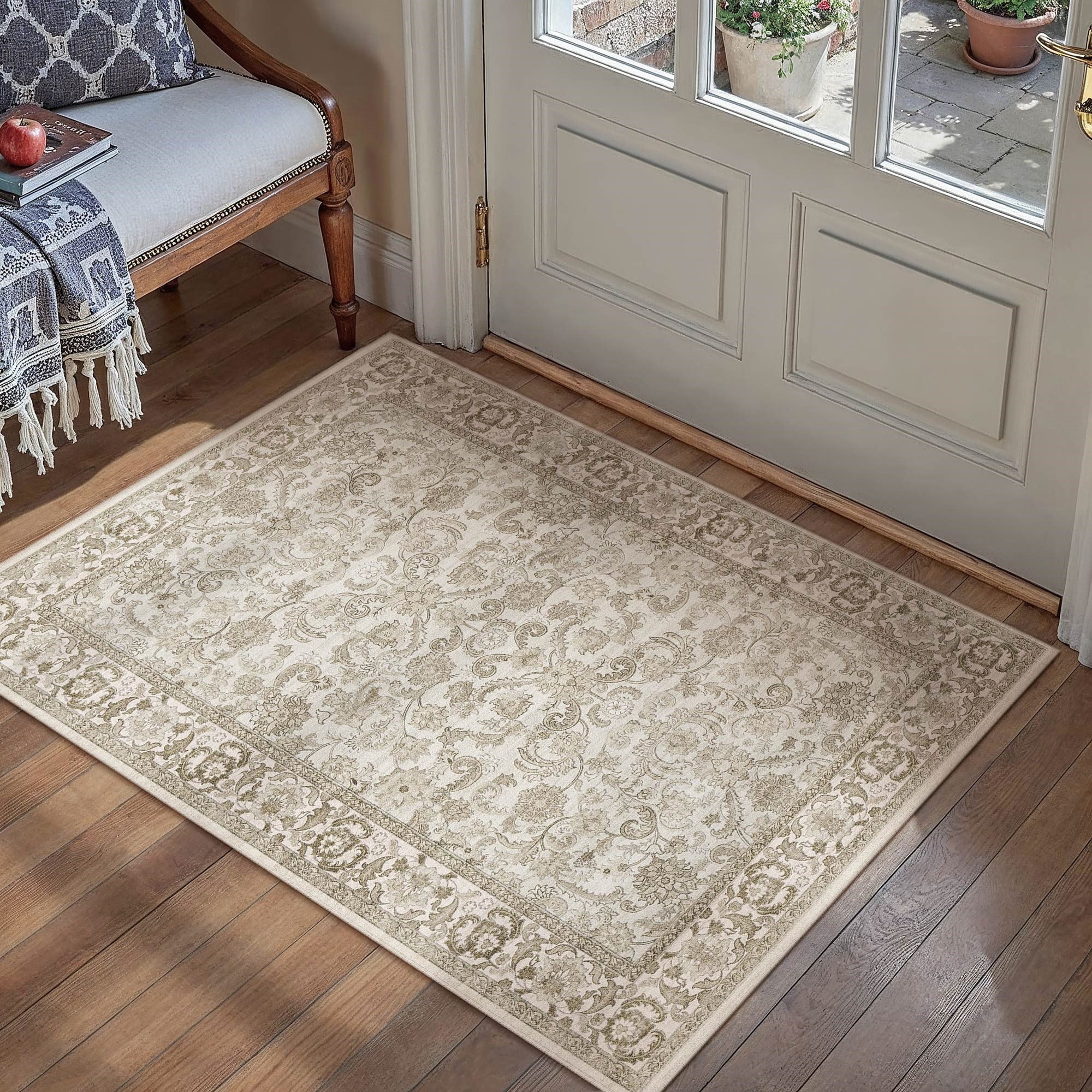 Berthmeer 2'x3' Small Area Rugs, Vintage Distressed Oriental Style ...