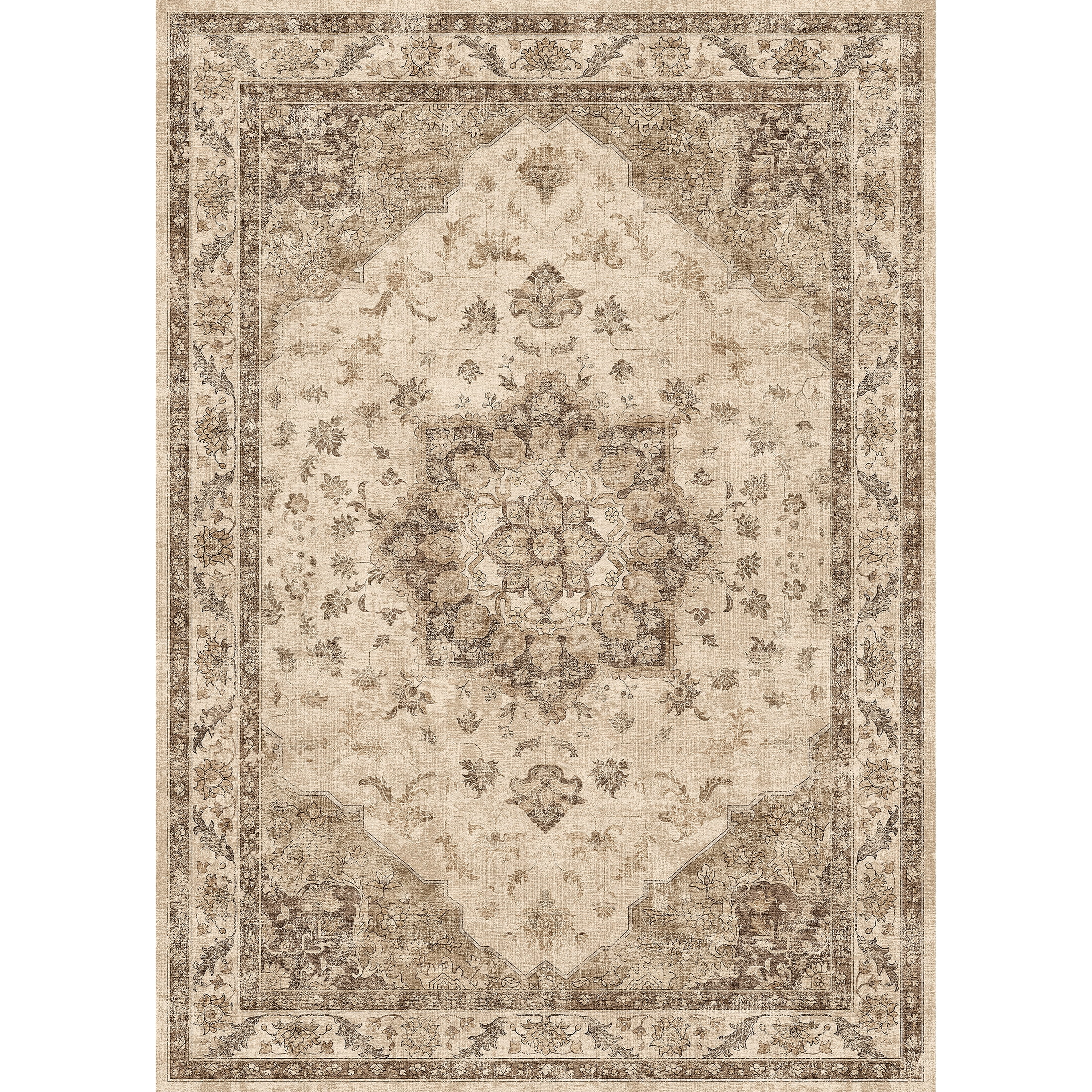 BERTHMEER 2'x3' Small Brown Area Rugs for Bathroom Bedroom Entryway ...