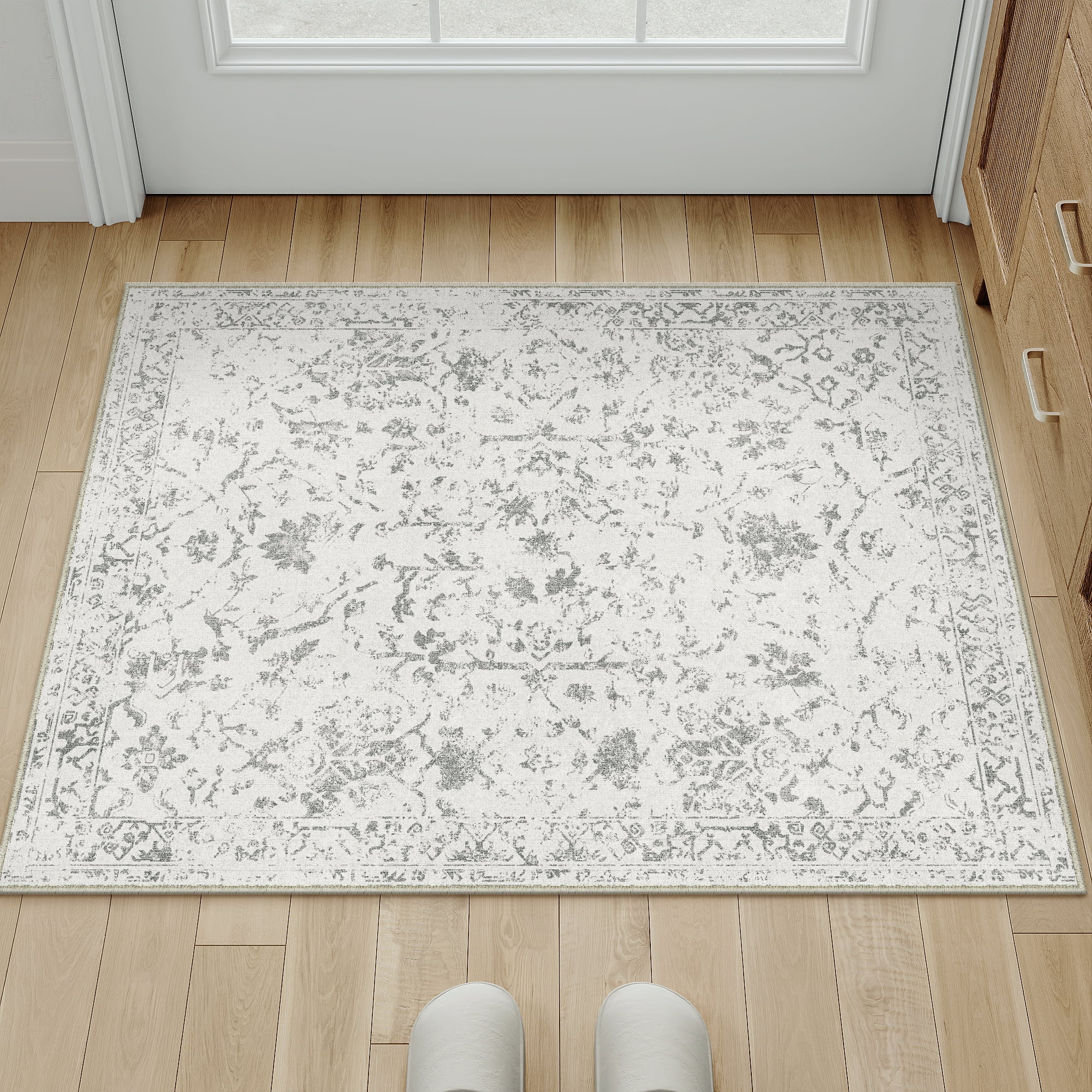 BERTHMEER 2'x3' Small Gray Area Rugs for Bathroom Bedroom Entryway ...