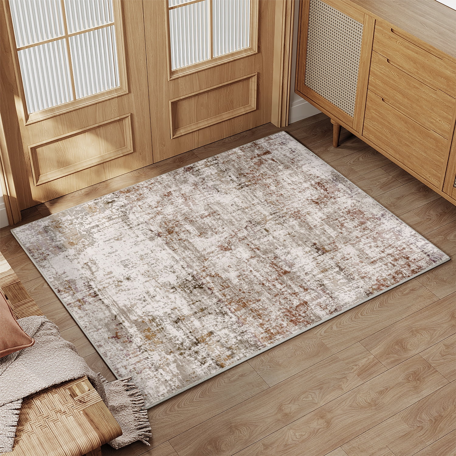 BERTHMEER 2'x3' Small Modern Abstract Area Rugs for Bathroom Bedroom ...