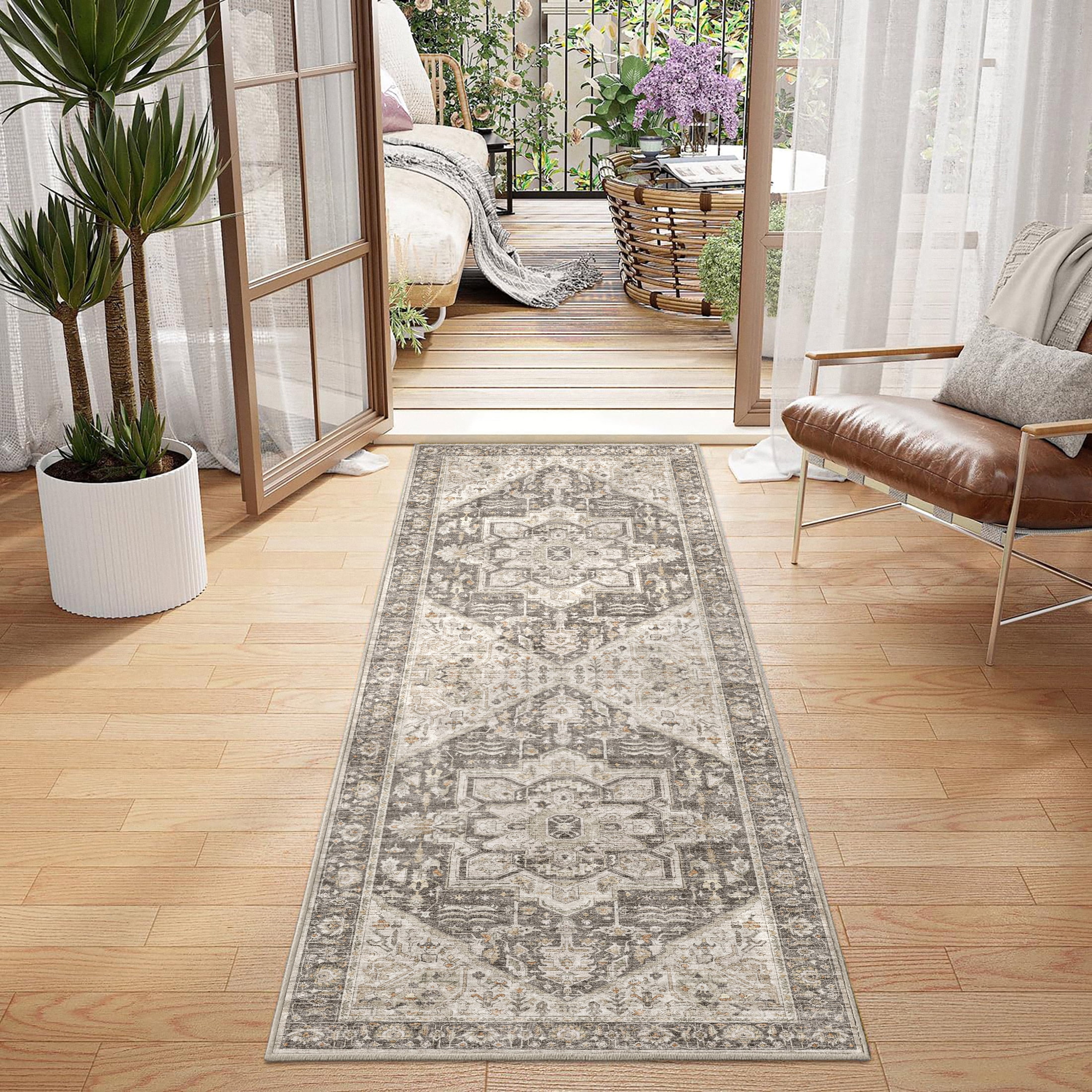 BERTHMEER 2'x6' Gray Runner Rugs for Hallway Kitchen Entryway Washable ...