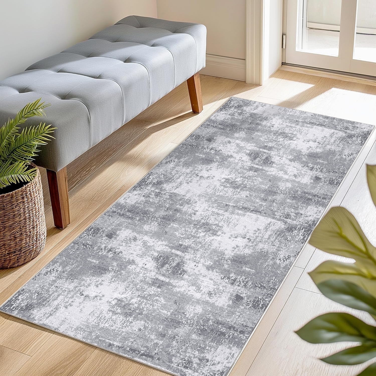 BERTHMEER 2'x6' Runner Rug Abstract Hallway Entryway Kitchen Living ...