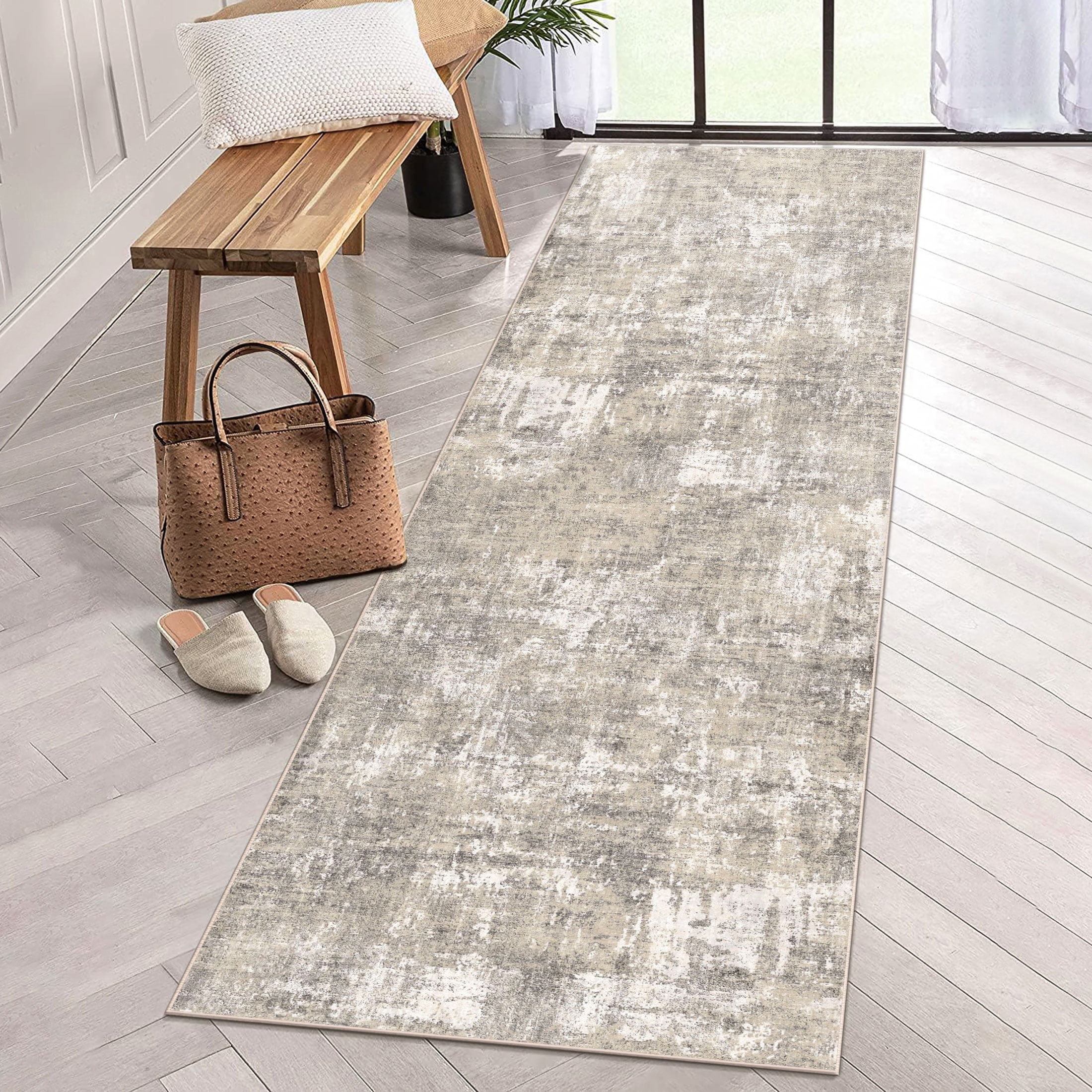 BERTHMEER 2'x6' Washable Abstract Runner Rugs for Hallway Kitchen ...