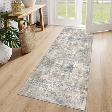 BERTHMEER 4'x6' Gray Abstract Modern Area Rugs for Office Entryway ...