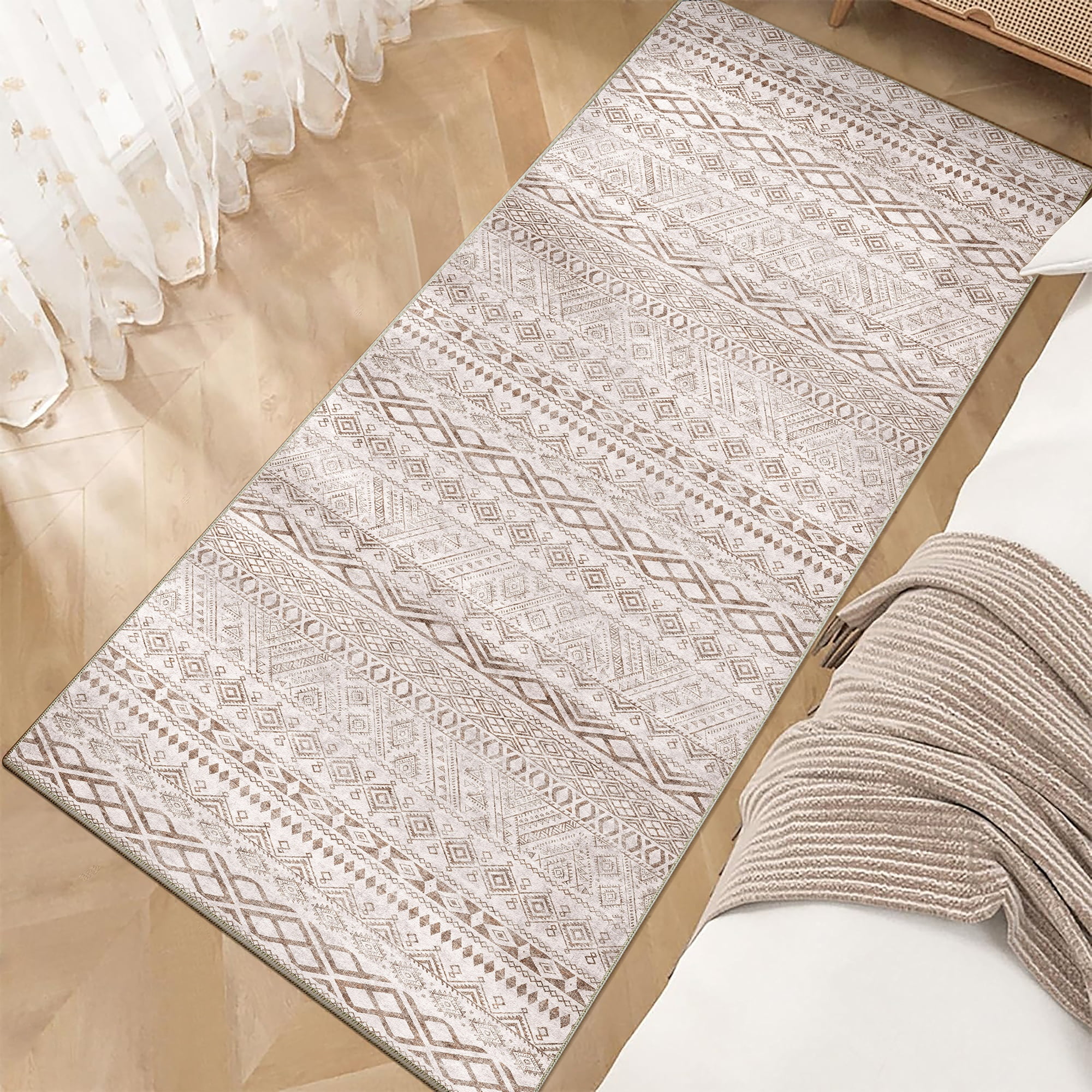 BERTHMEER 2'x6' Washable Boho Runner Rugs for Hallway Bathroom Bedroom ...
