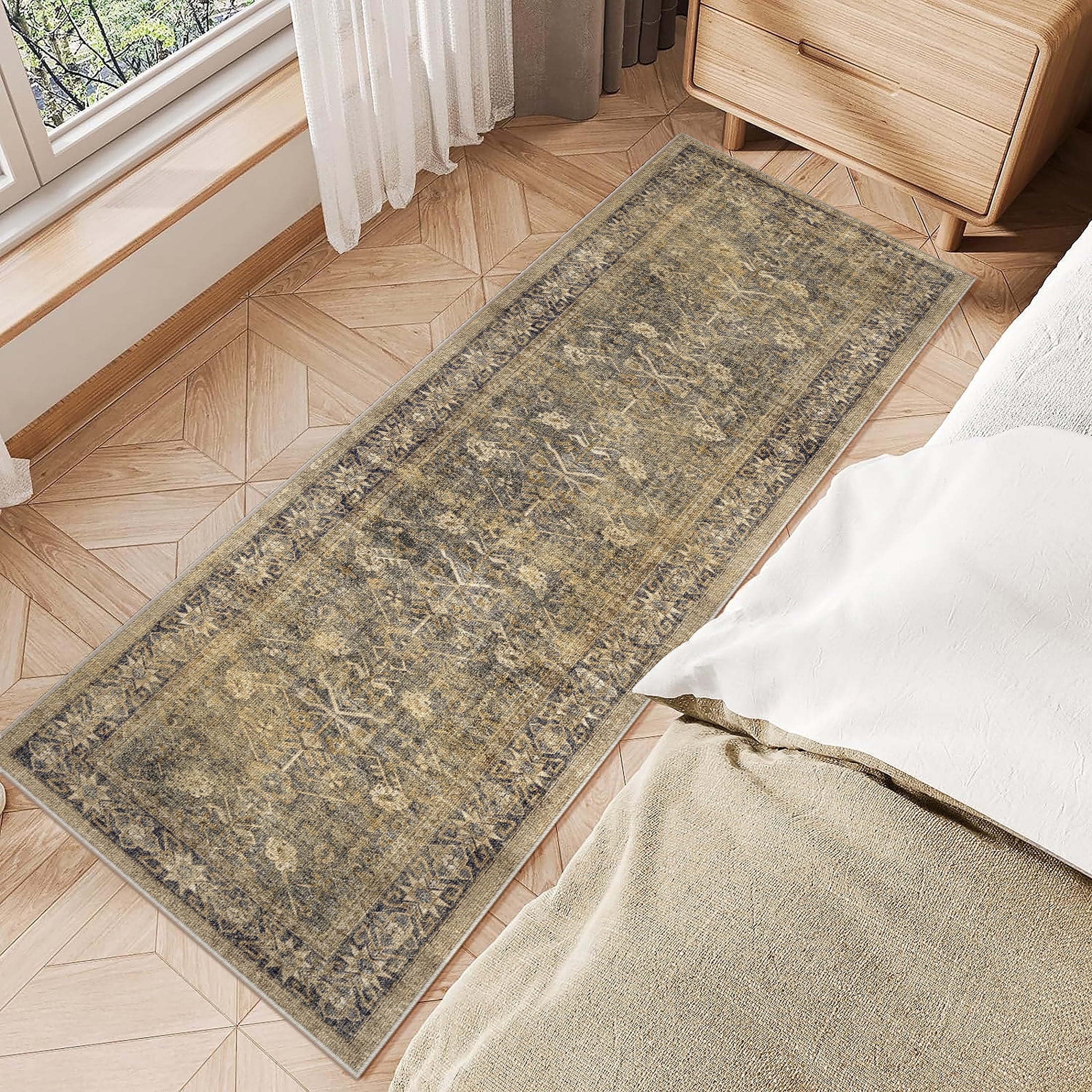 BERTHMEER 2'x6' Washable Runner Rugs for Hallway Bathroom Bedroom ...