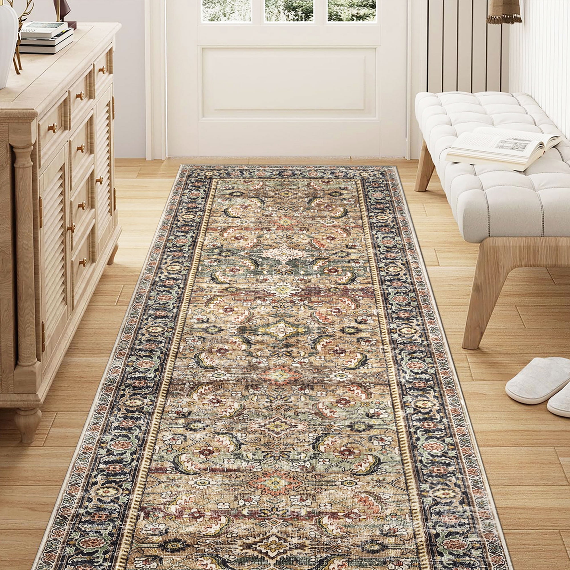 BERTHMEER 2'x6' Washable Runner Rugs for Hallways Bathroom Bedroom ...