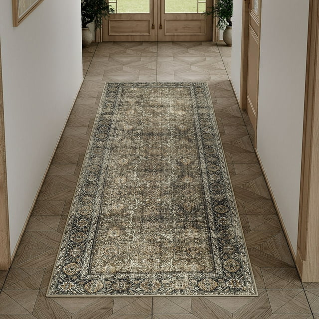 BERTHMEER Non-Skid Thin Floor Carpet, 2'x6' Washable Runner Rugs for ...