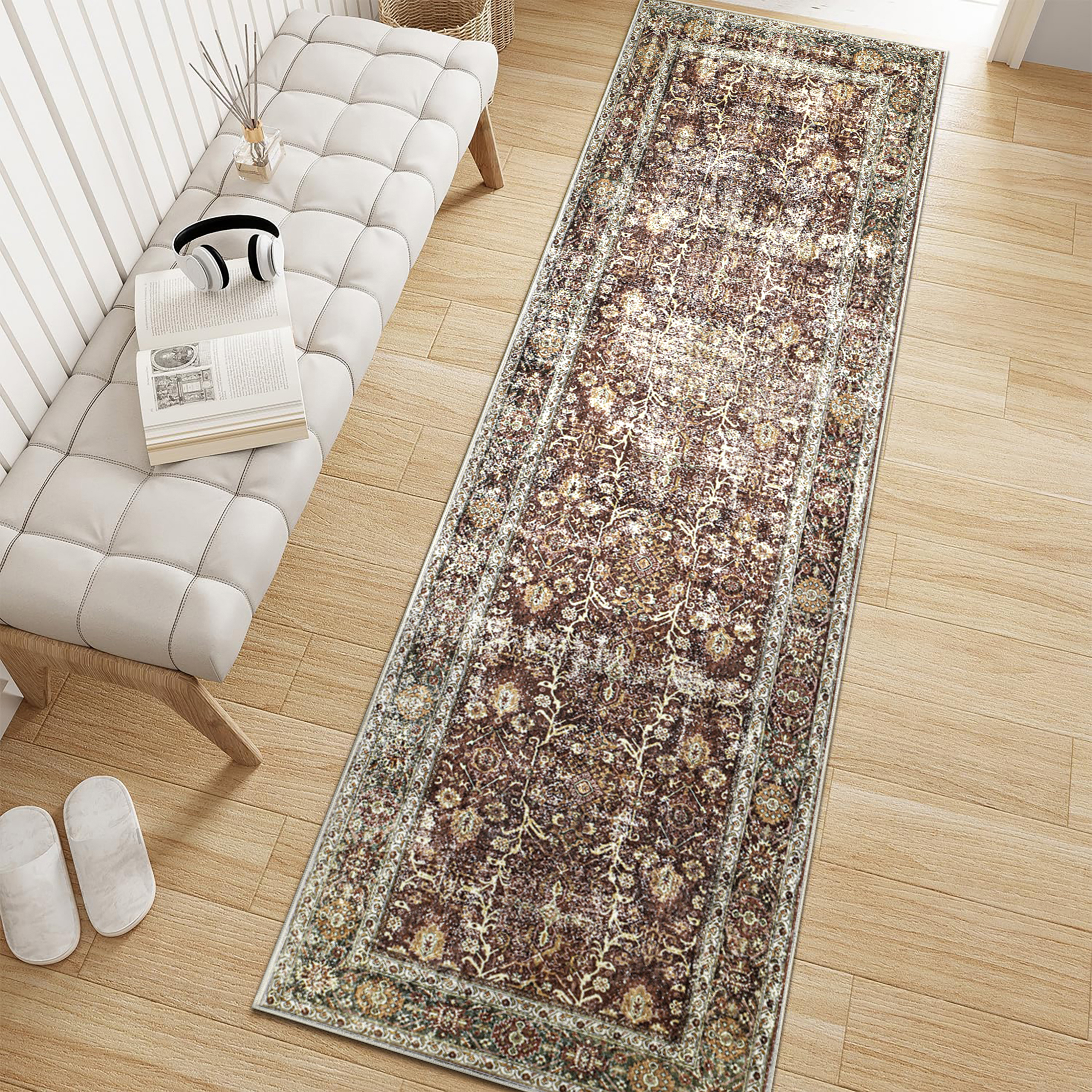 BERTHMEER 2'x8' Runner Rugs for Hallway Kitchen Entryway indoor Machine ...
