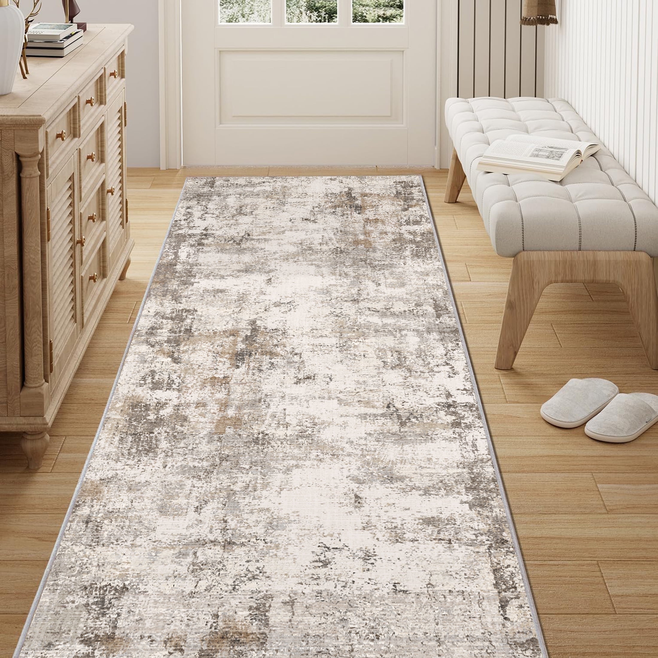 BERTHMEER 2'x8' Washable Runner Rugs Abstract Kitchen Hallway Entryway ...