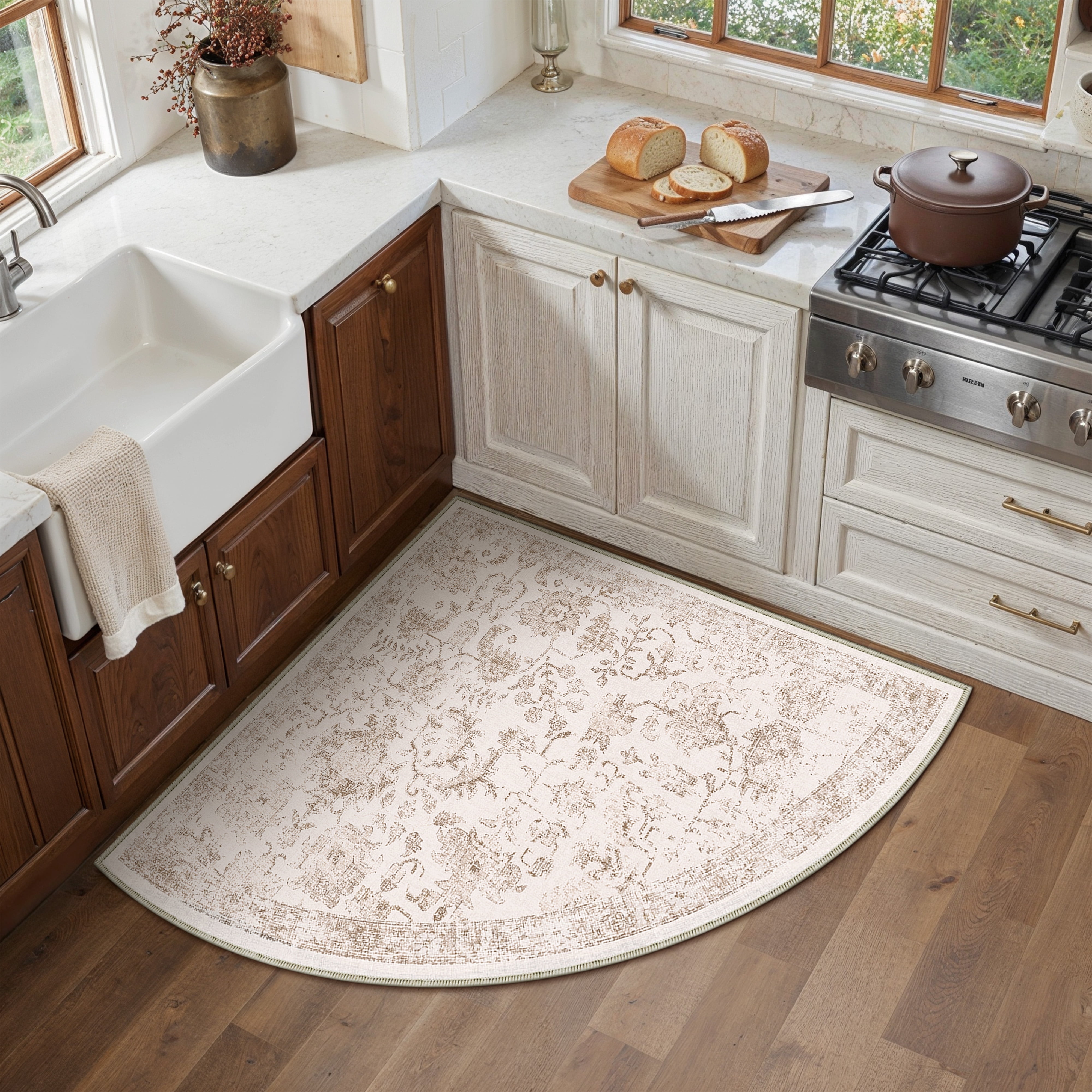 BERTHMEER Washable Corner Rugs for Kitchen Entryway Entrance Doorway ...