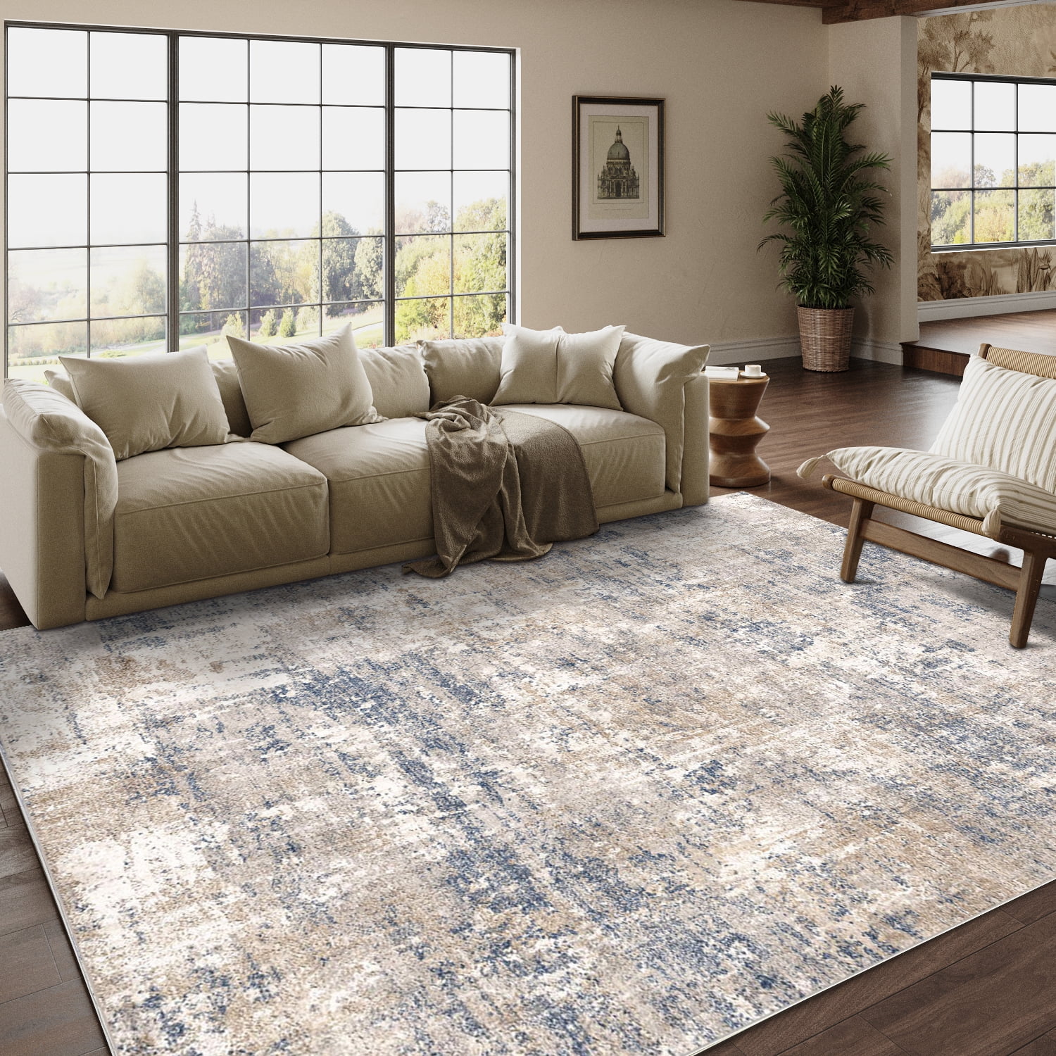 BERTHMEER 3'x5' Abstract Area Rugs for Living Room Entryway Office ...