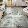 BERTHMEER 3'x5' Gray Abstract Area Rugs for Office Entryway Washable ...