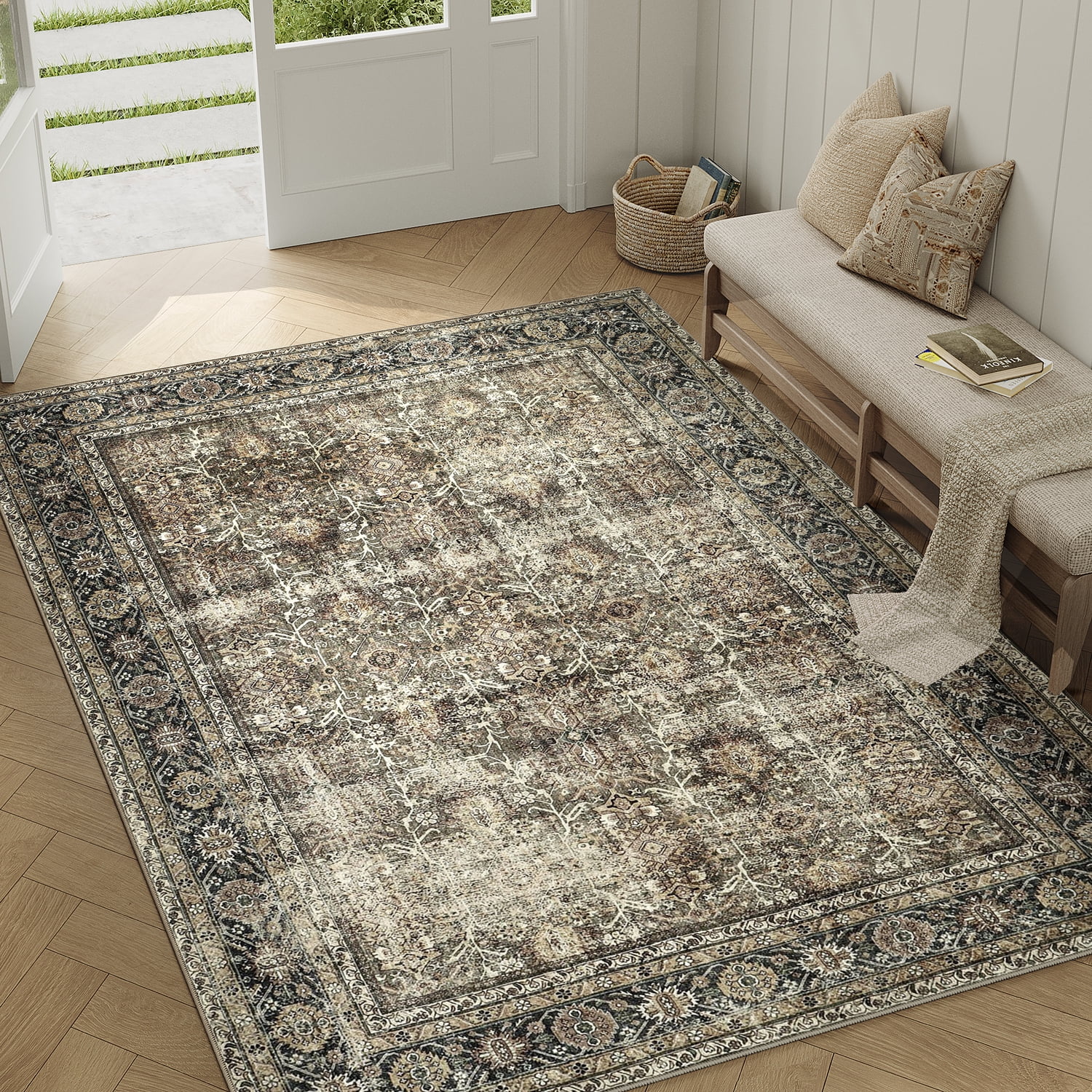 BERTHMEER 3'x5' Small Area Rugs for Entryway Office indoor Washable ...