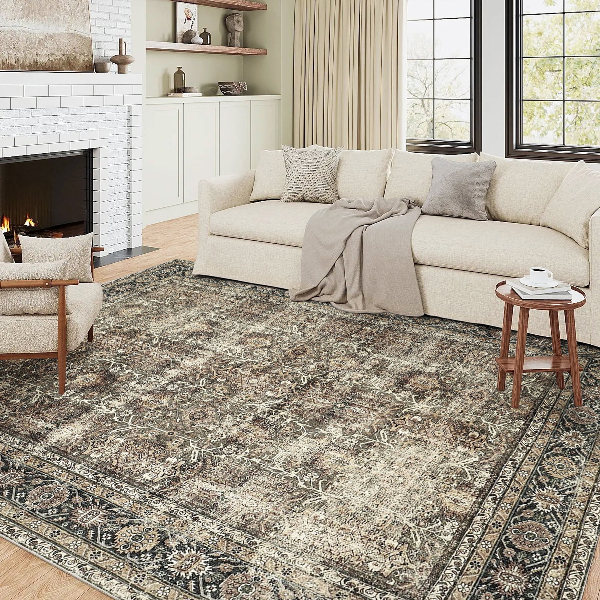 BERTHMEER 3'x5' Small Area Rugs for Entryway Office indoor Washable ...