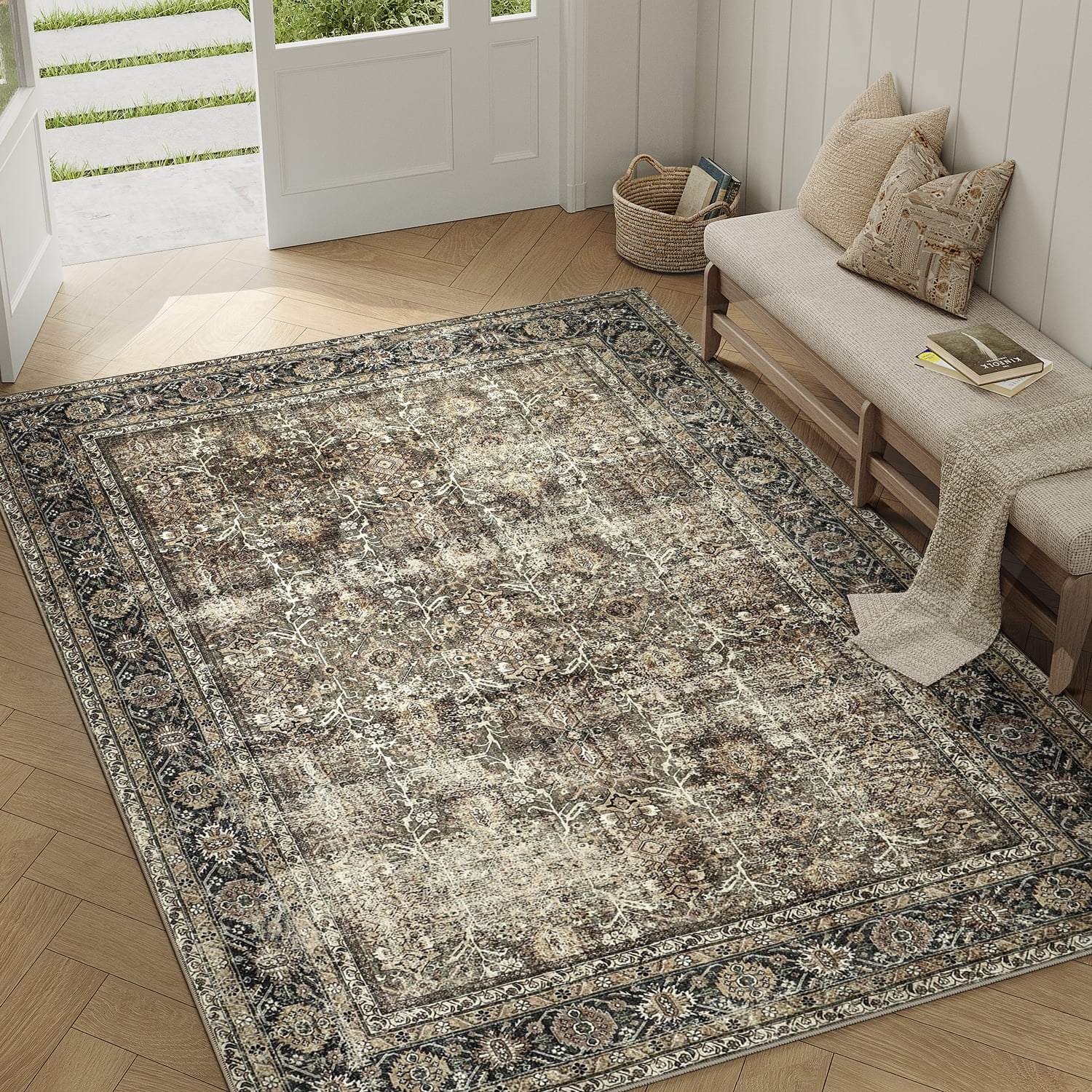 BERTHMEER 3'x5' Small Area Rugs for Entryway Office indoor Washable ...