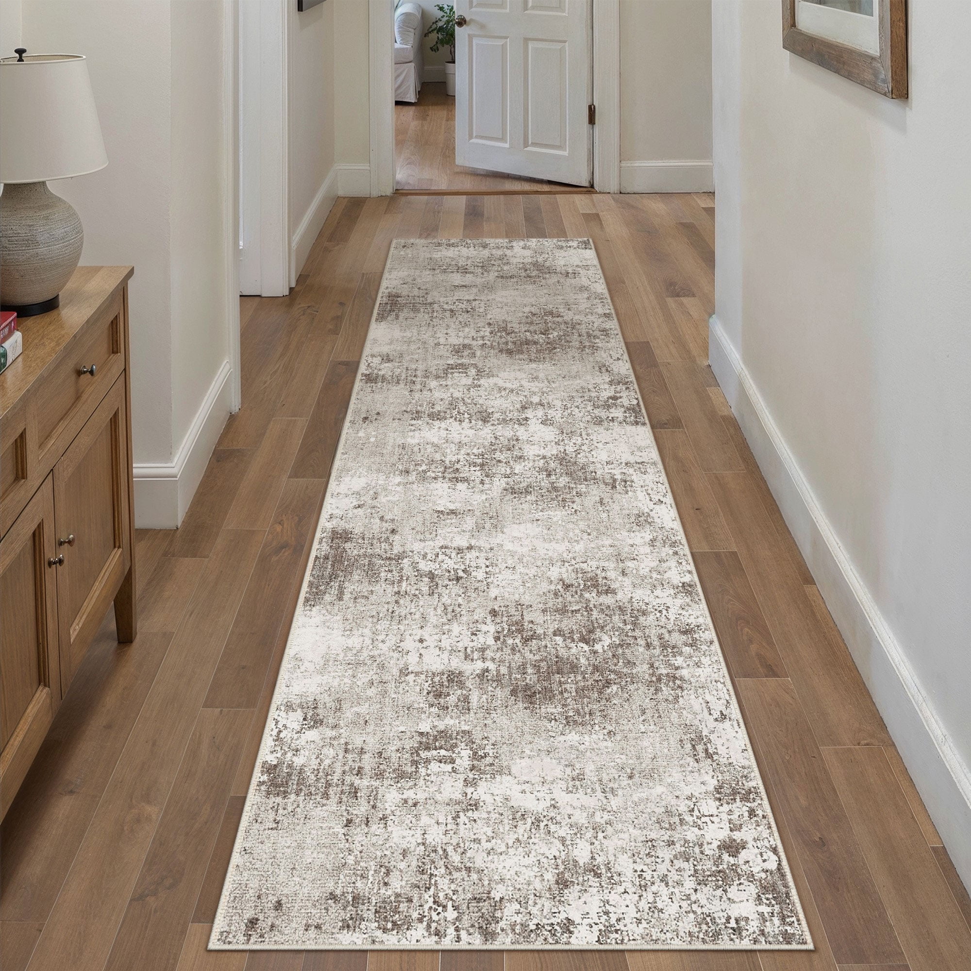 BERTHMEER 3'x8' Washable Abstract Runner Rugs for Hallway Kitchen ...
