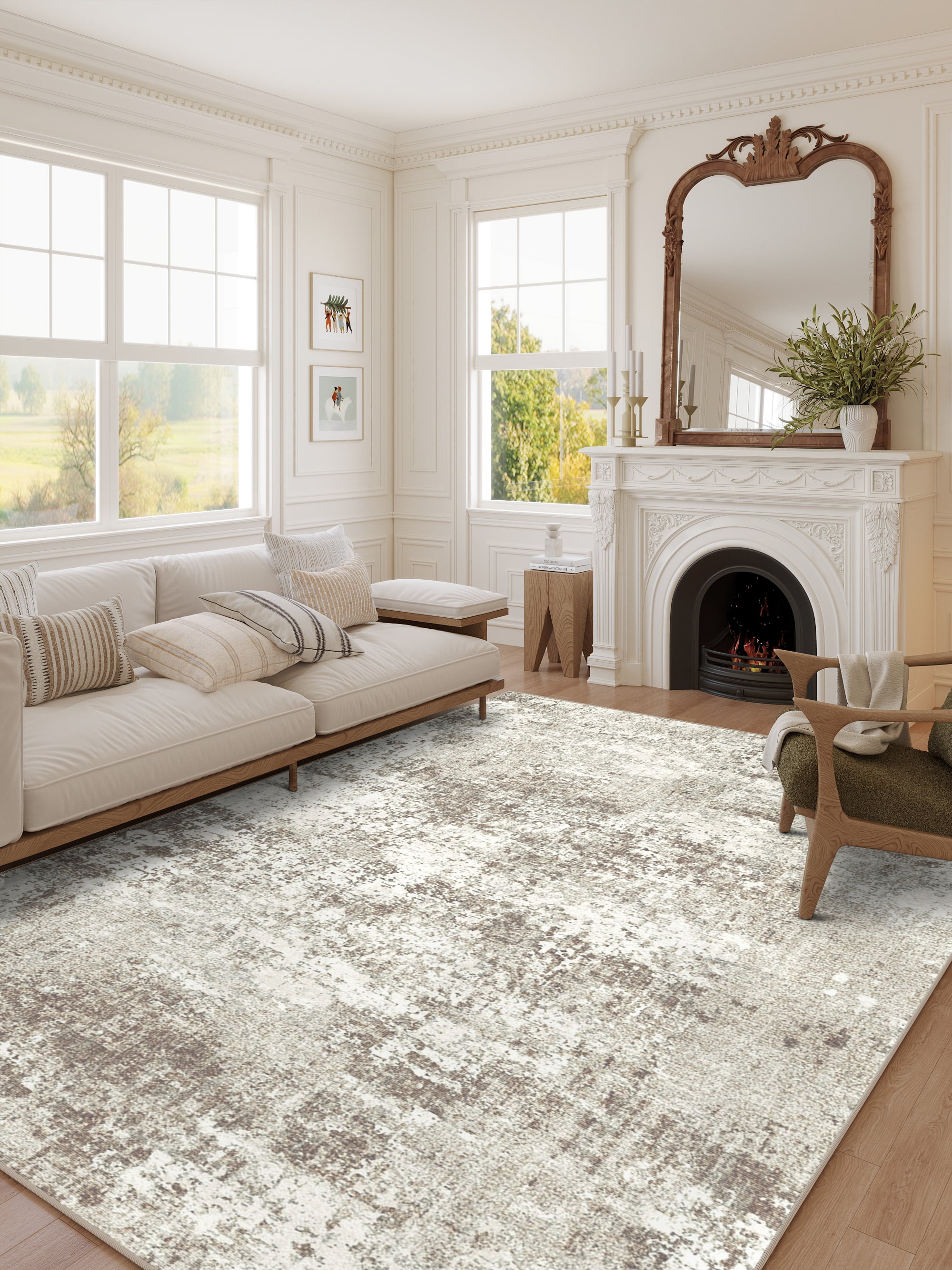BERTHMEER 4'x6' Abstract Area Rugs for Living Room Entryway Office ...