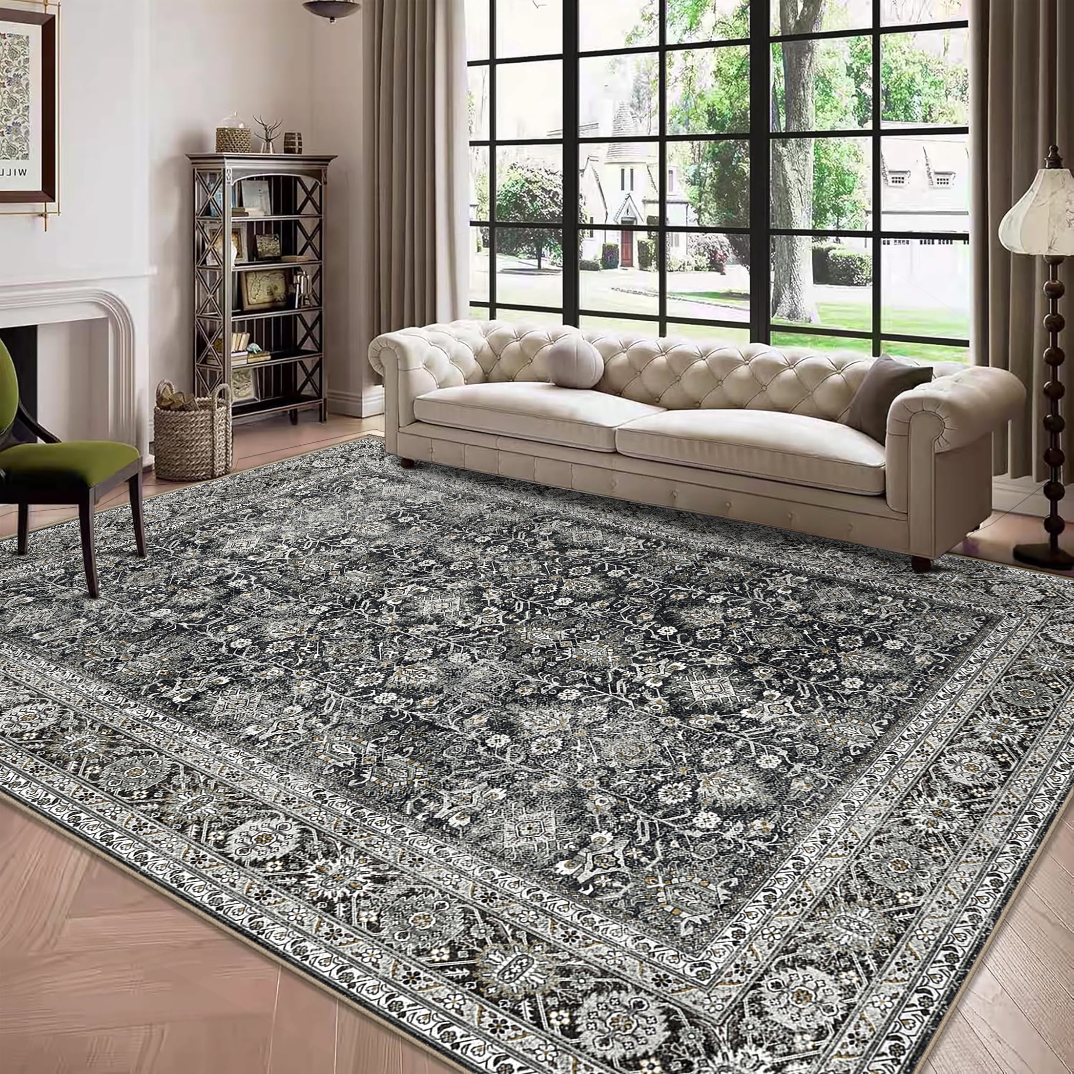 BERTHMEER 4'x6' Washable Area Rugs for Bedroom Office Entryway rugs ...