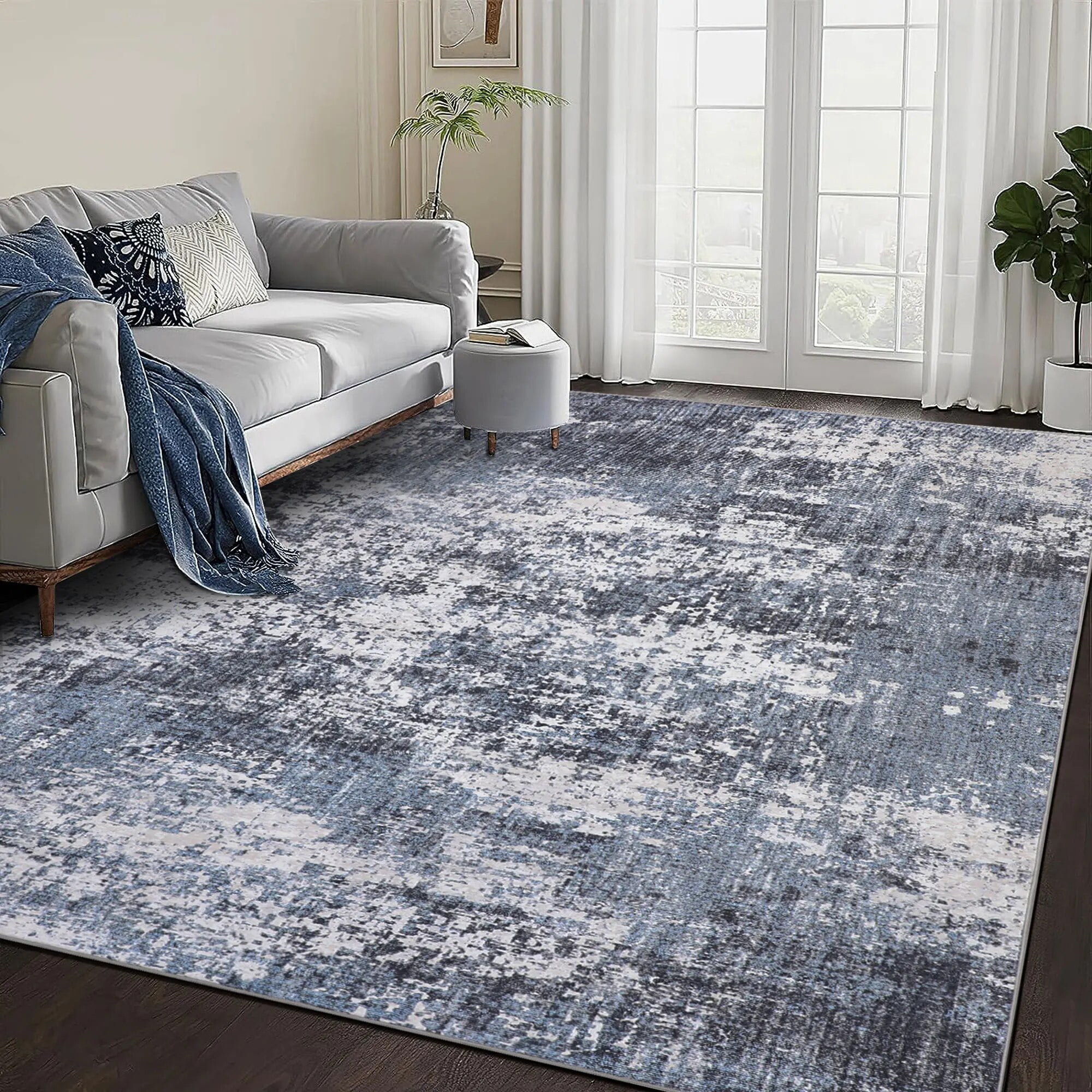 BERTHMEER 5' x 7' Modern Abstract Area Rugs for Living Room Bedroom ...