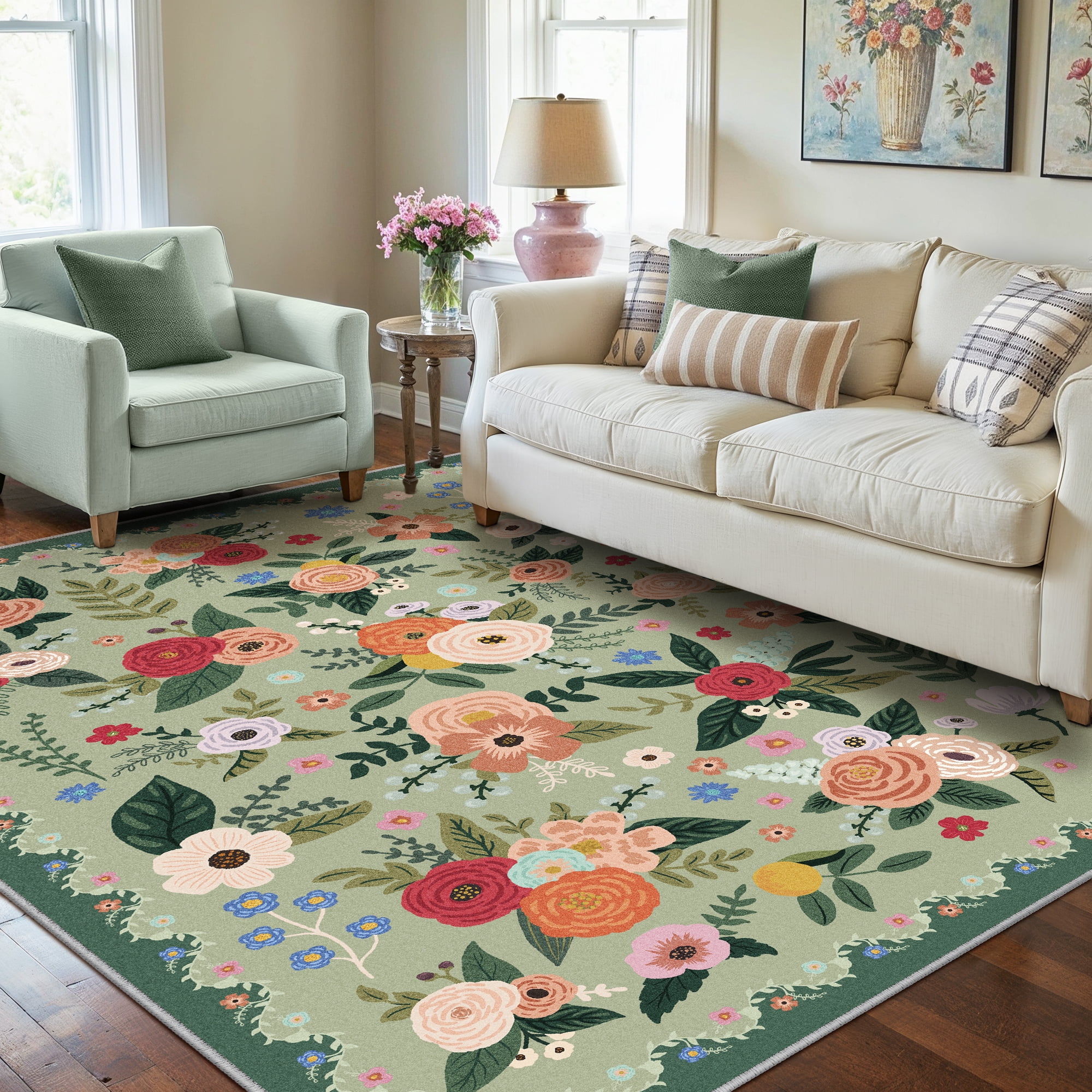 BERTHMEER 5'x7' Area Rugs for Living Room Kitchen Bedroom Kids Playroom ...