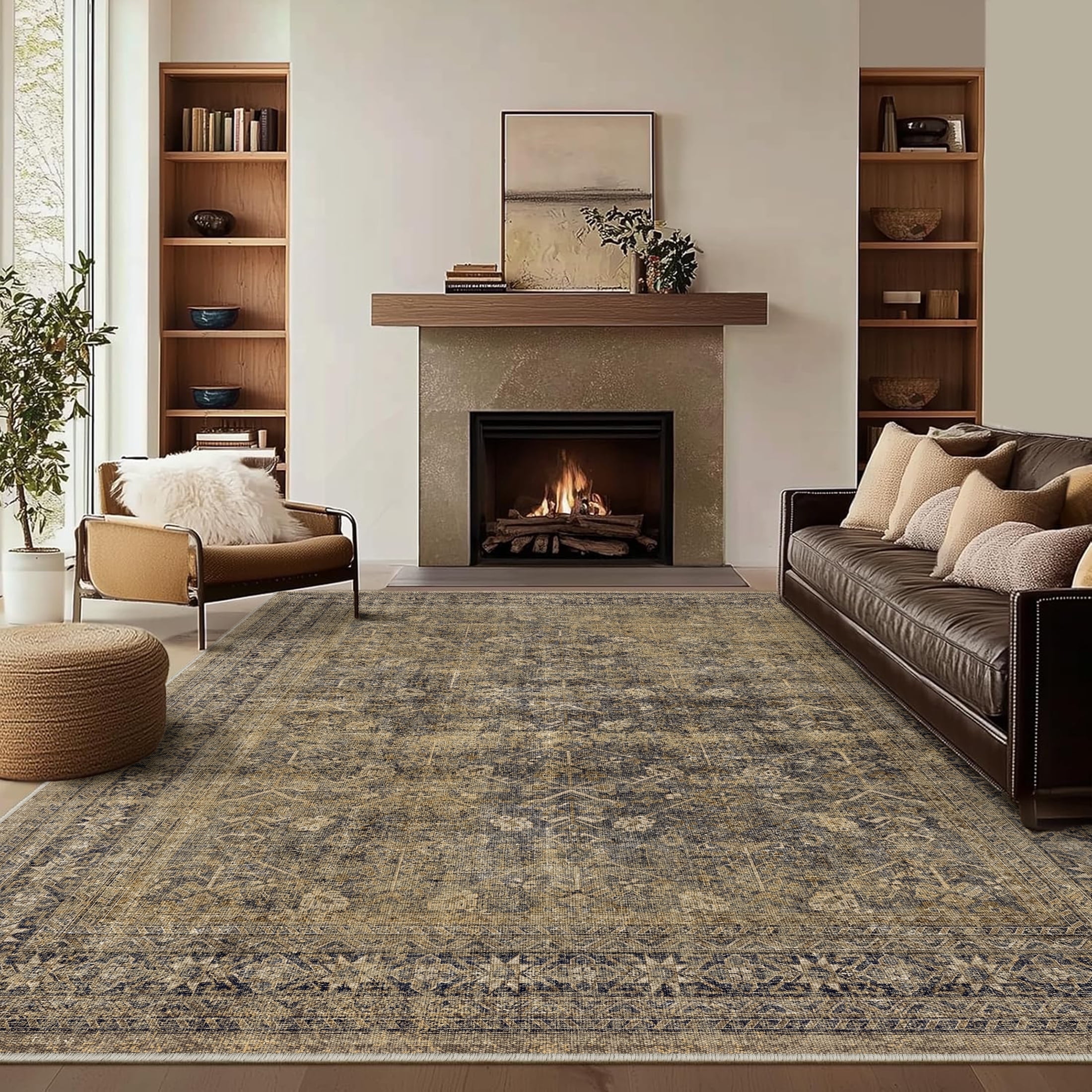BERTHMEER 5'x7' Area Rugs for Living Room Kitchen Bedroom Rugs Non Slip ...