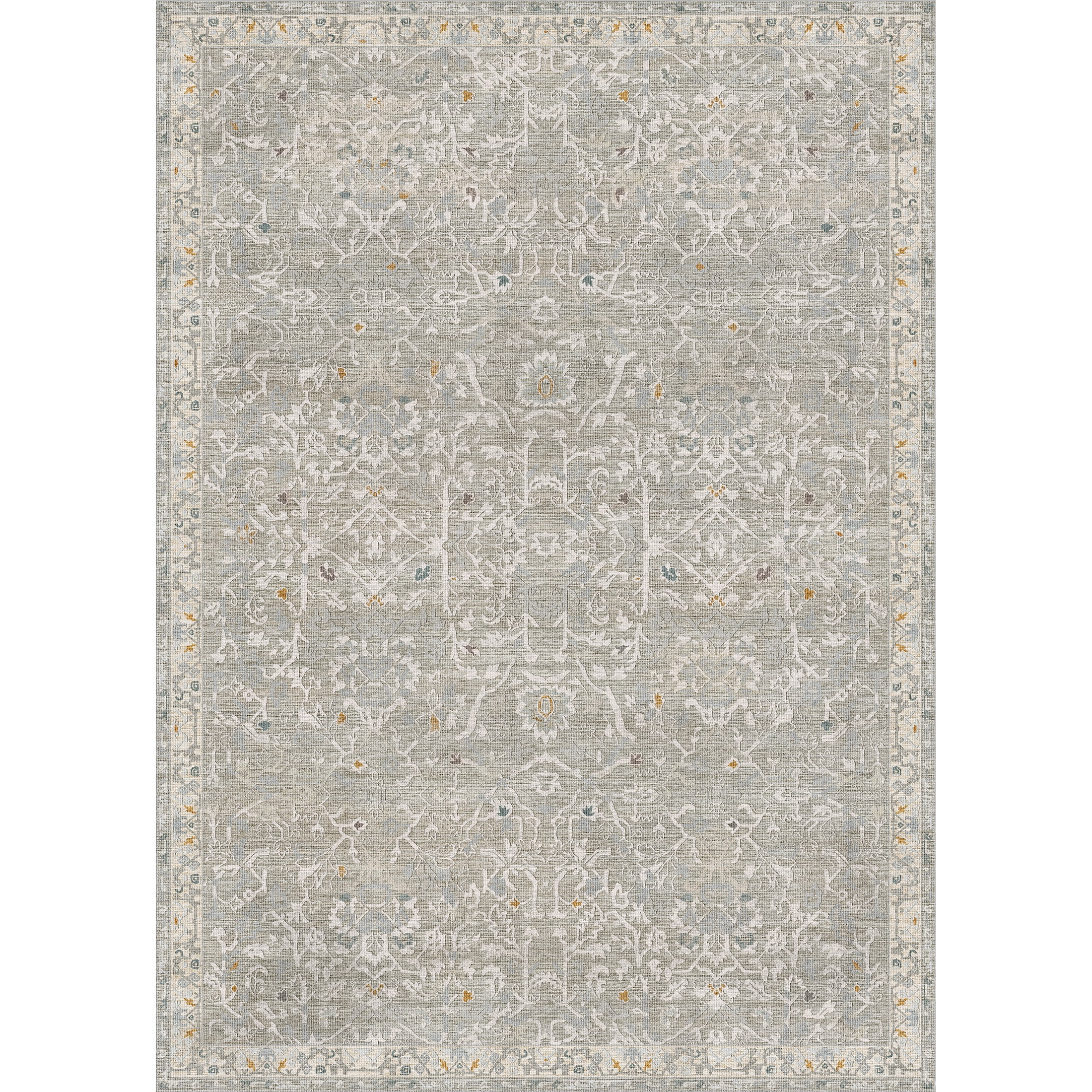 BERTHMEER 5'x7' Area Rugs for Living Room Vintage Blue and Gray Rugs ...