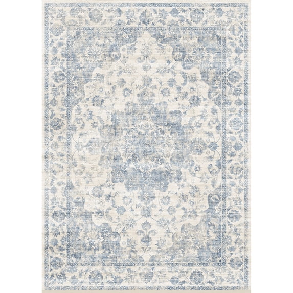BERTHMEER 5'x7' Area Rugs for Living Room Vintage Blue Rugs for Bedroom ...