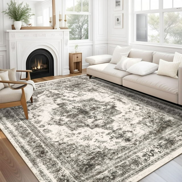BERTHMEER 5'x7' Area Rugs for Living Room Washable Rugs Distressed ...