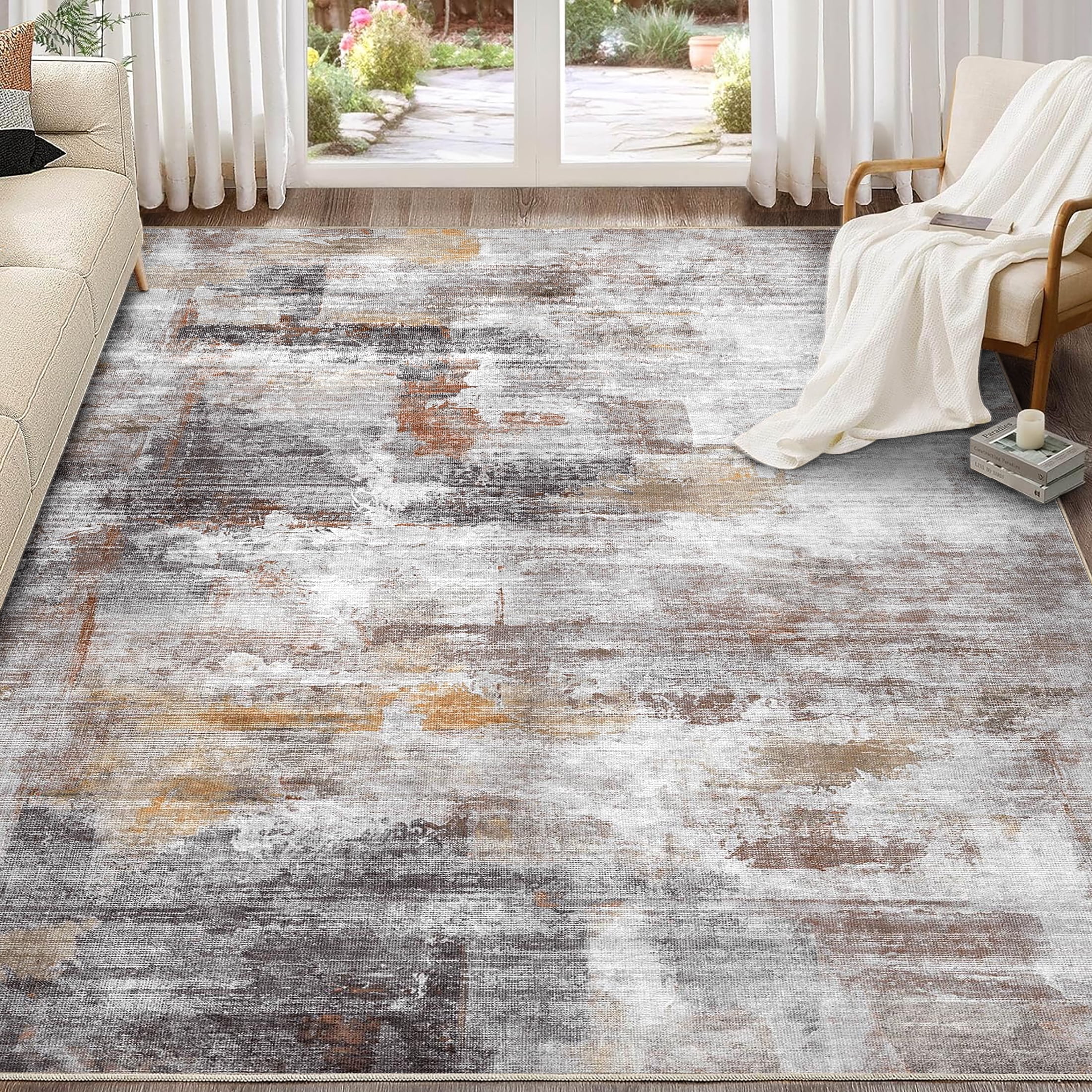 BERTHMEER 5'x7' Area Rugs for Living Room Bedroom Dining Room Farmhouse ...