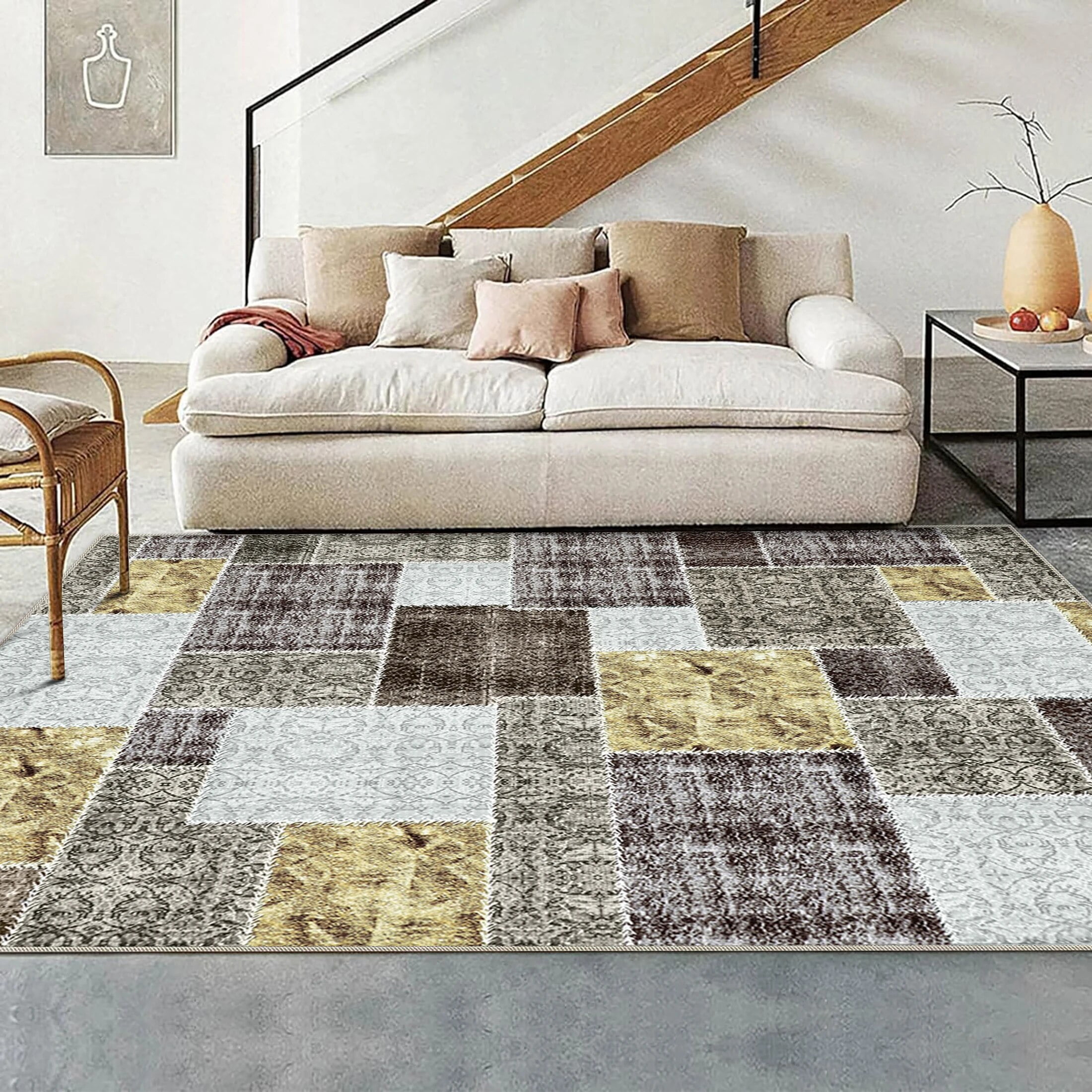 HaiiMeid 5'x7' Multicolor Area Rugs, Non-Slip, Machine Washable for ...