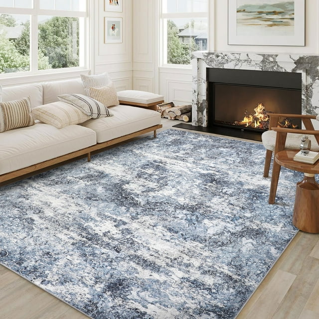 BERTHMEER Modern Abstract Area Rug 5' x 7', Non-Slip, Machine Washable ...