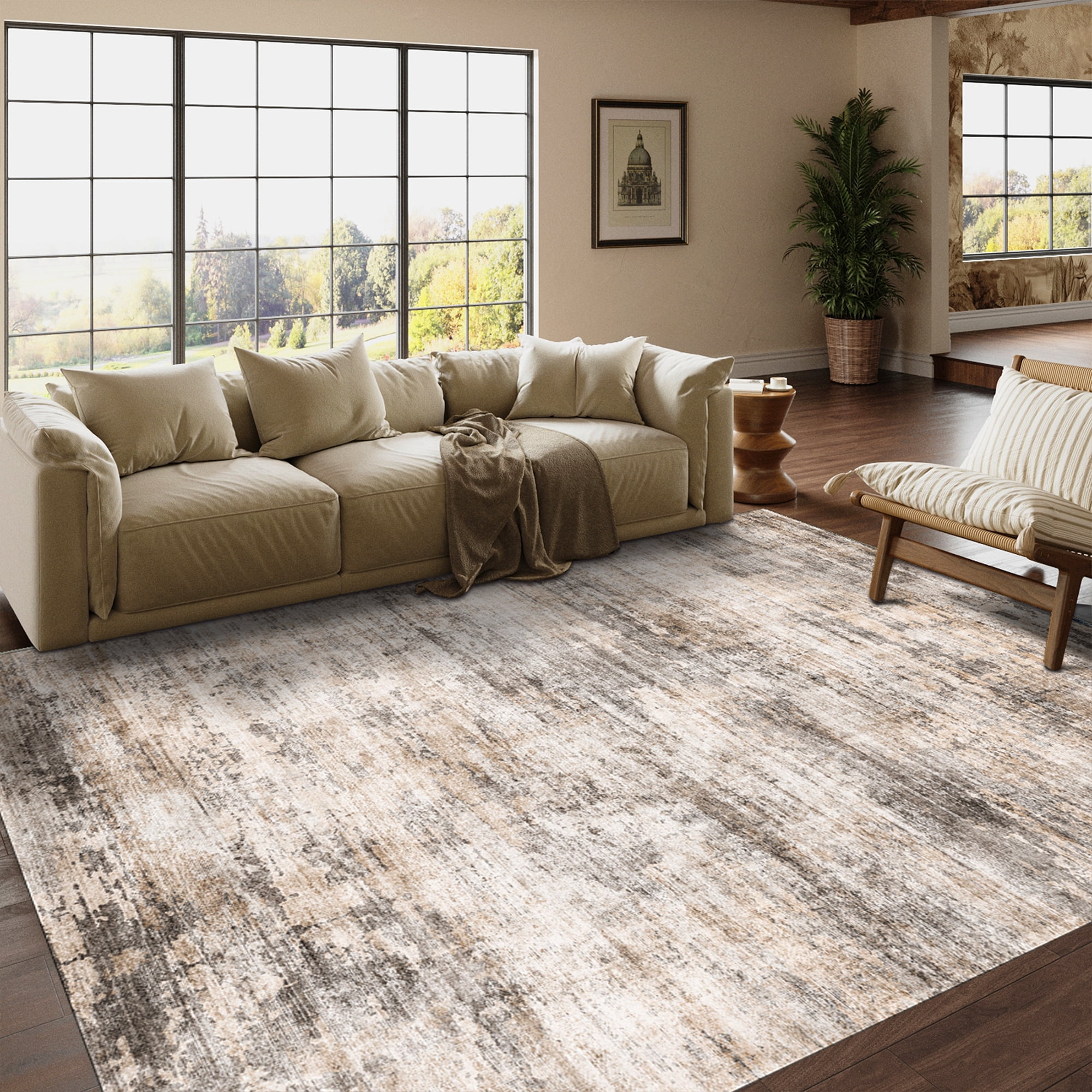 BERTHMEER 5'x7' Modern Abstract Area Rugs for Living Room Bedroom ...