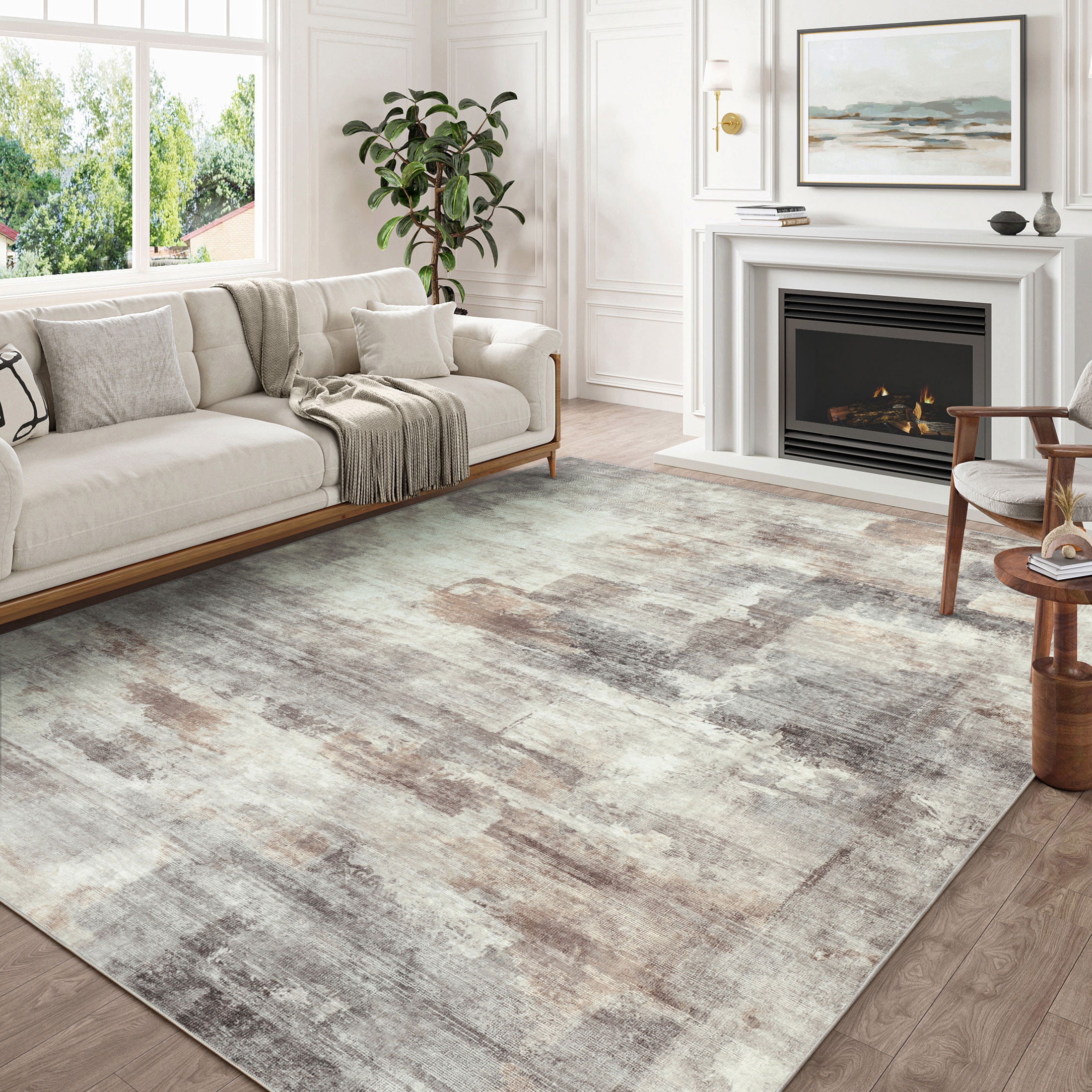 BERTHMEER 5'x7' Modern Abstract Area Rugs for Living Room Bedroom ...