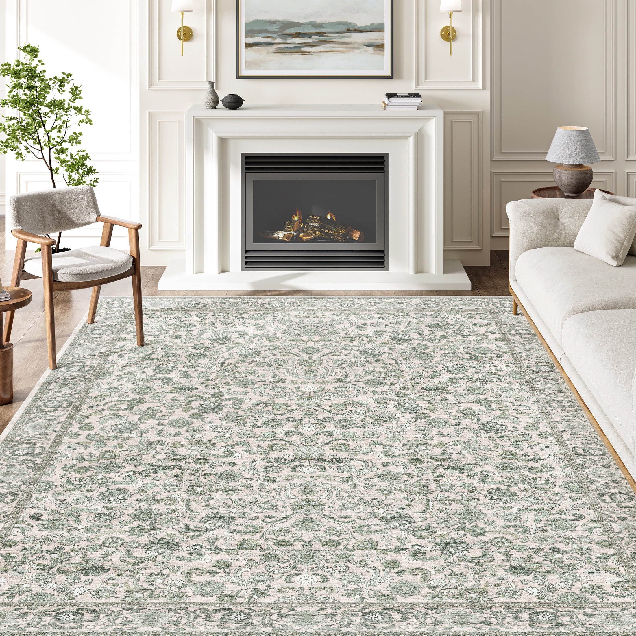 BERTHMEER 5'x7' Vintage Oriental Area Rugs for Living Room Bedroom ...