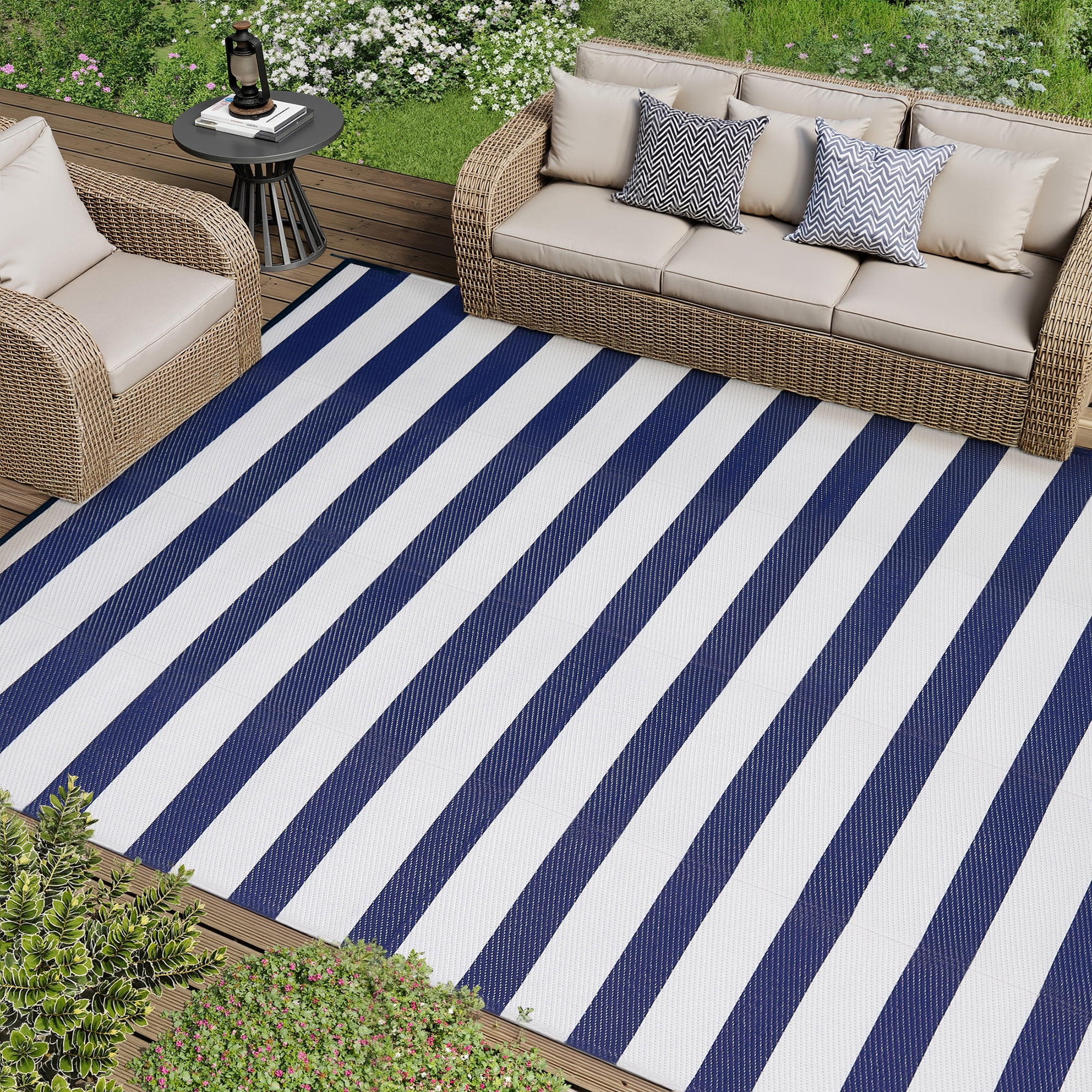 BERTHMEER 5'x8' Outdoor Patio Rugs on Sale Clearance Waterproof ...