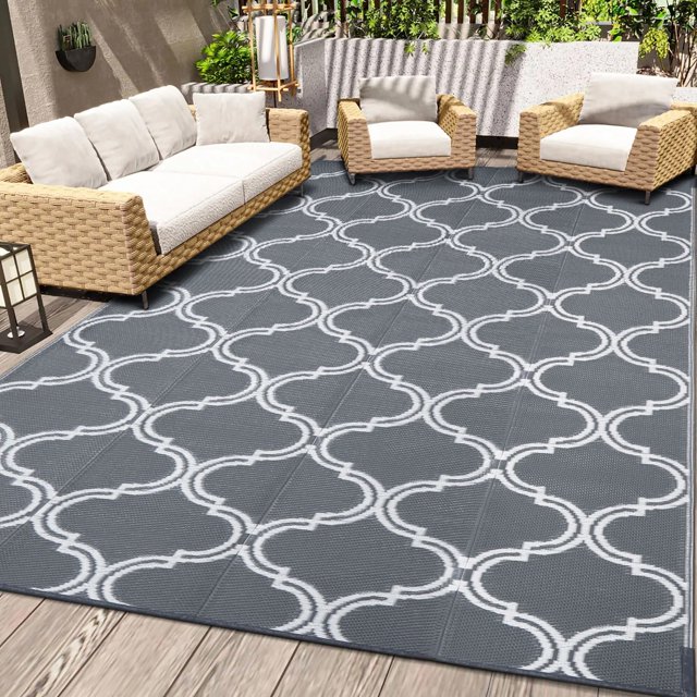 BERTHMEER 5'x8' Outdoor Rugs Clearance Waterproof Plastic Patio Rugs ...