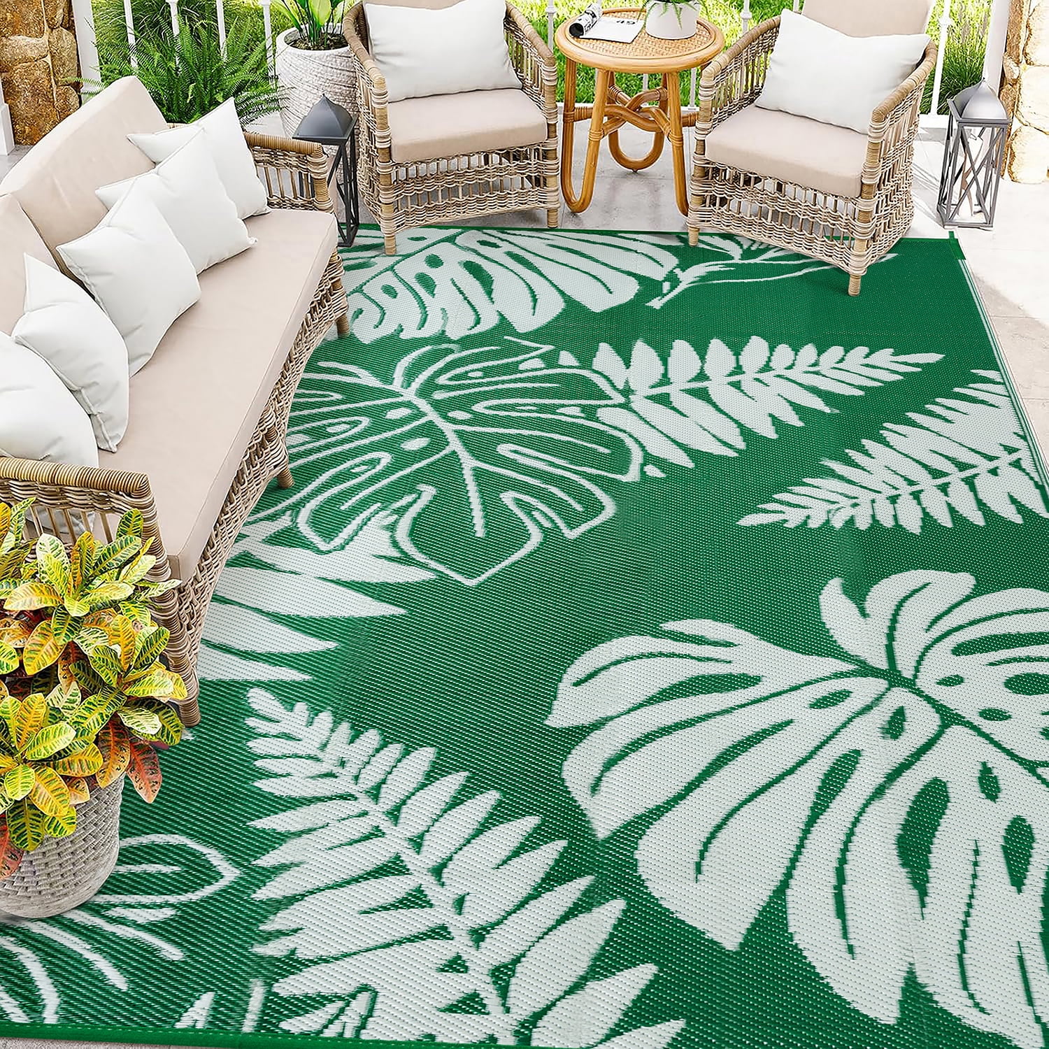 BERTHMEER 5'x8' Outdoor Rugs on Sale Clearance Waterproof Area Rugs ...