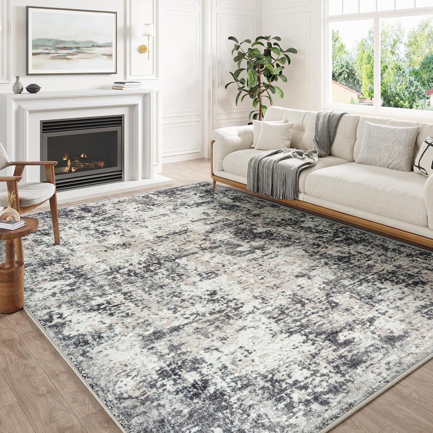 BERTHMEER 6'x9' Modern Area Rug for Living Room Bedroom Dining Room ...