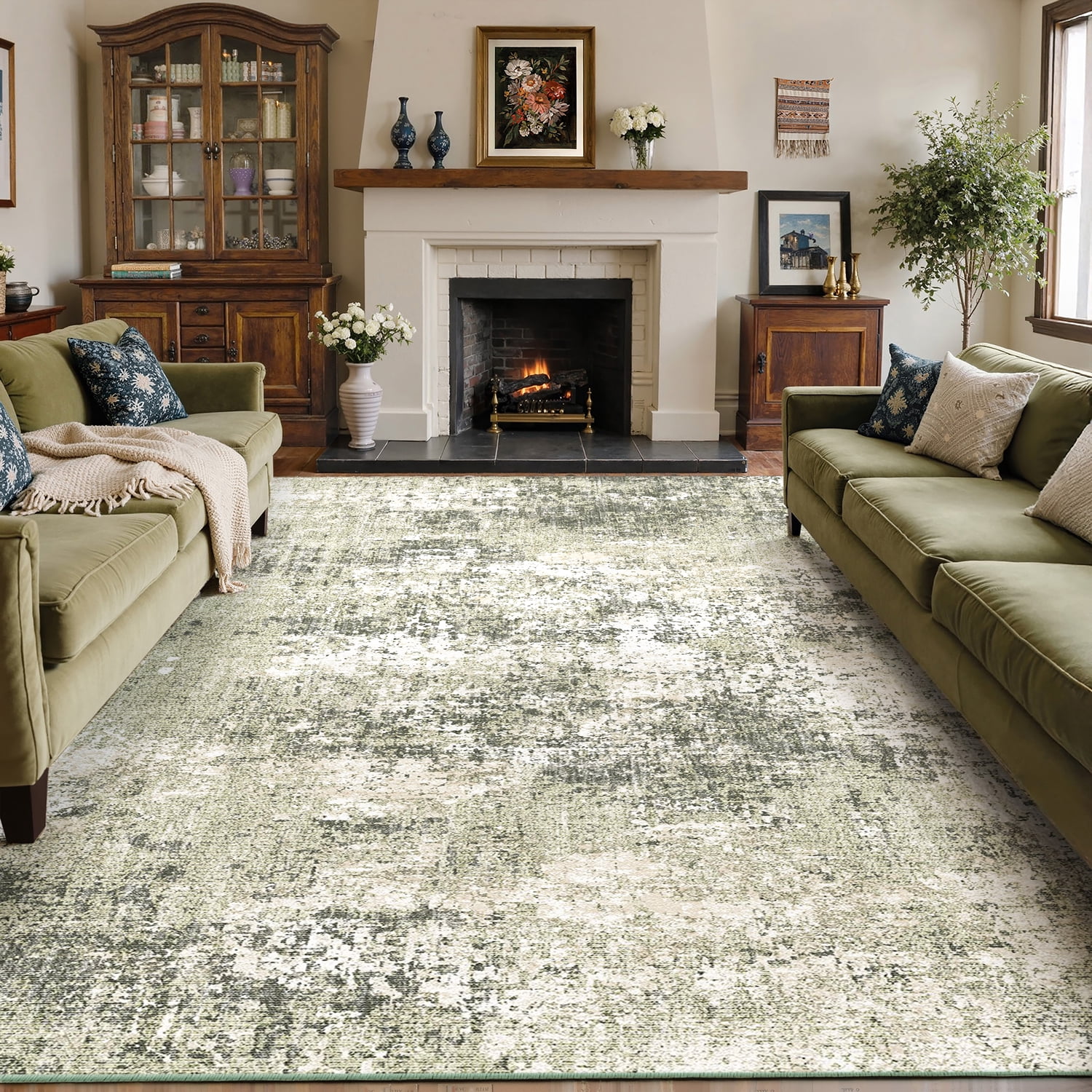 BERTHMEER 6'x9' Washable Area Rugs for Living Room Bedroom Dining Room ...
